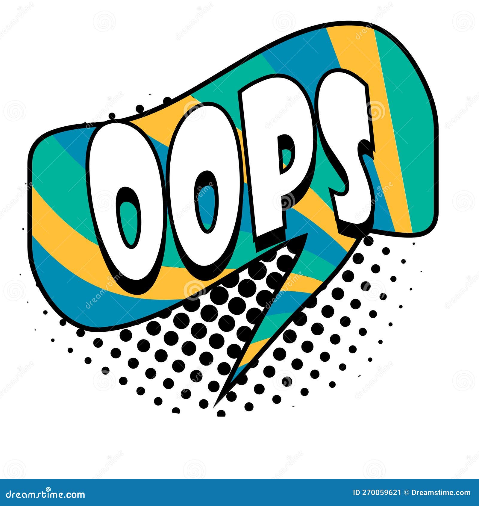 Oops comic text stock illustration. Illustration of sound - 270059621