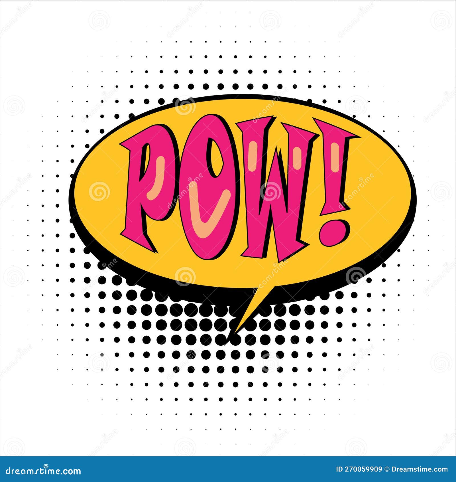 Pow Comic Text Vector Illustration Stock Illustration - Illustration of ...