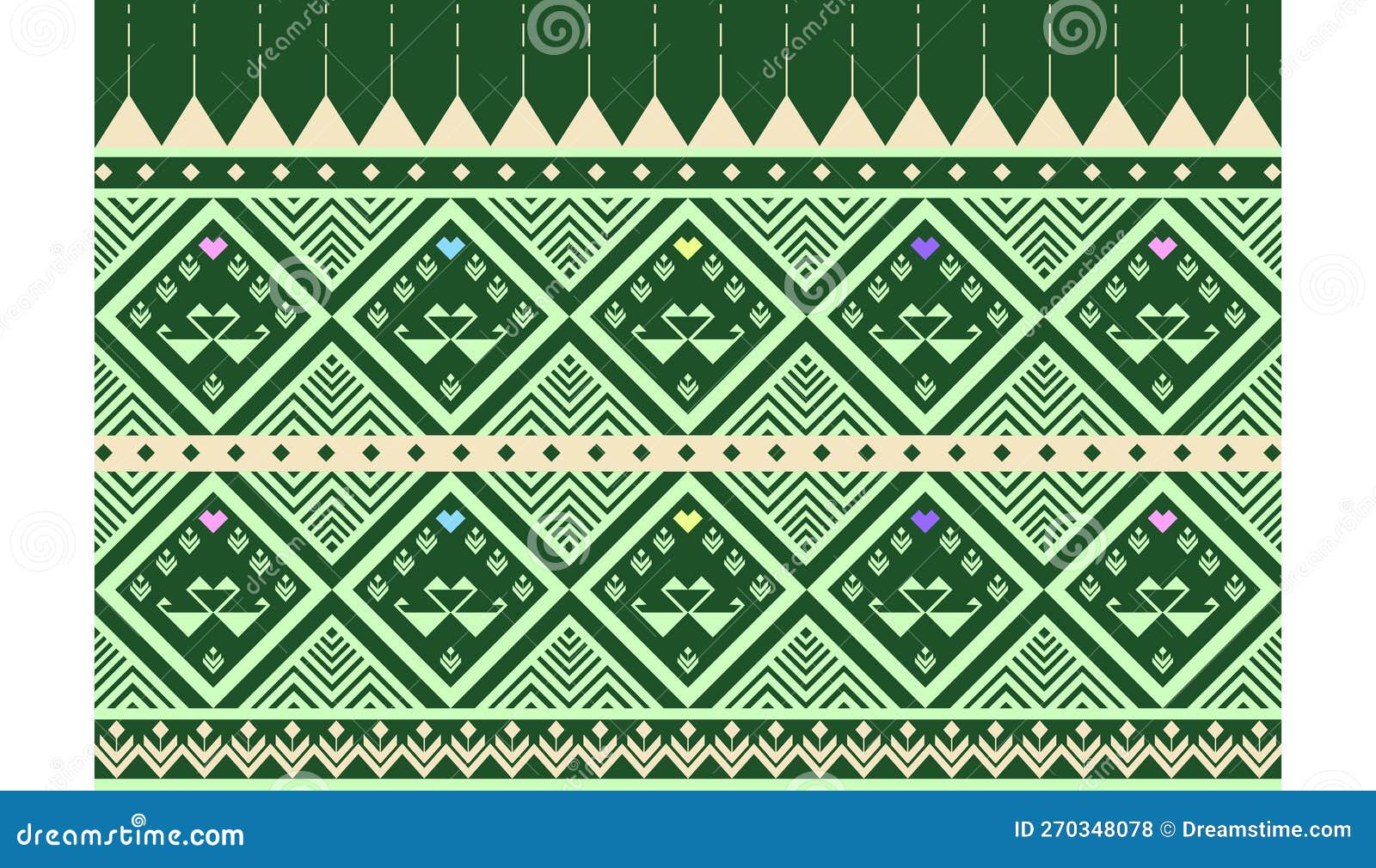 Aztec Geometric Asian Thai Sarong Native Traditional Ethnic Pattern ...