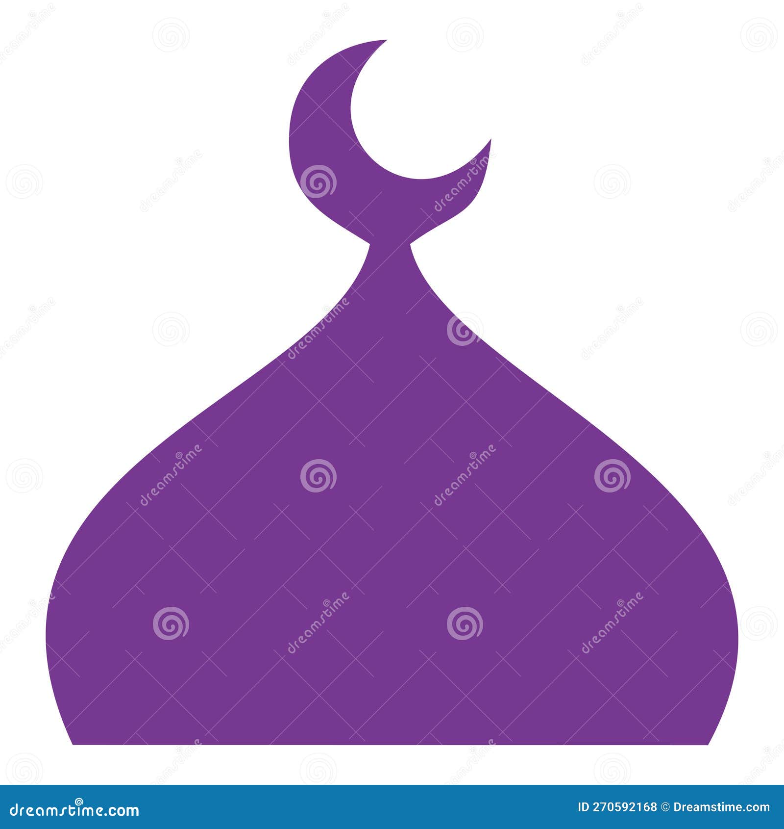 Mosque Flat Icon. Vector Purple Symbol. Pictogram is Isolated on a ...
