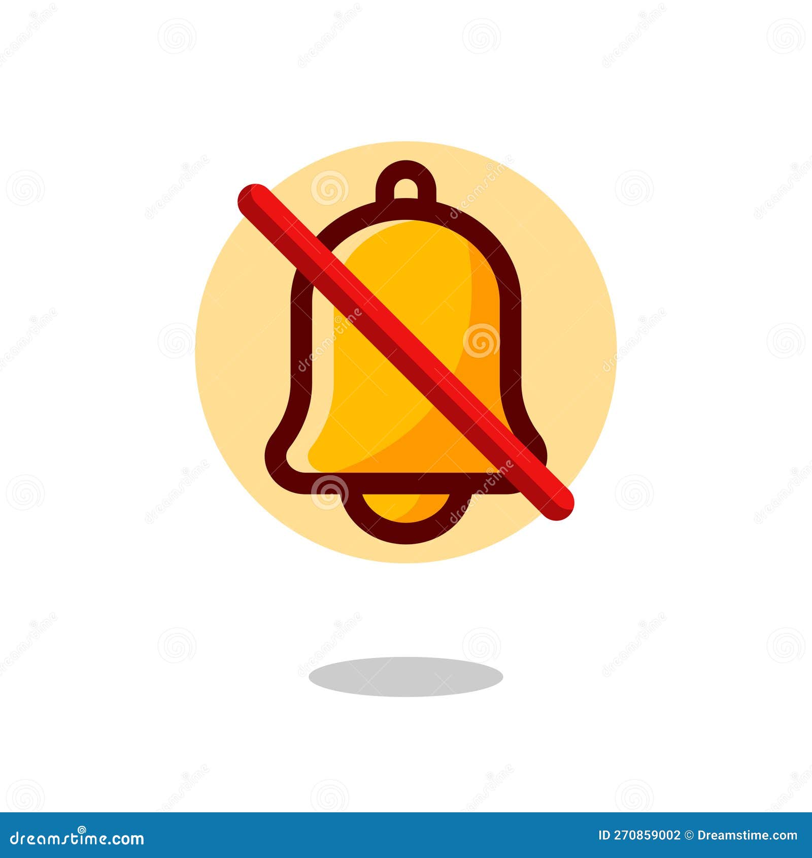 Mute notification vector. stock vector. Illustration of reminder ...