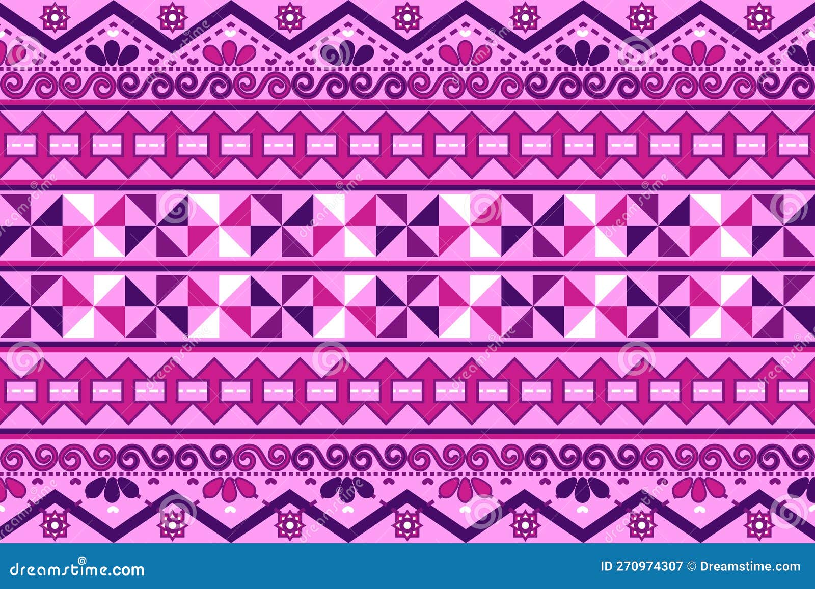 Hmong Akha Embroidery Ethnic Seamless Repeat Pattern. Asian Style Stock ...
