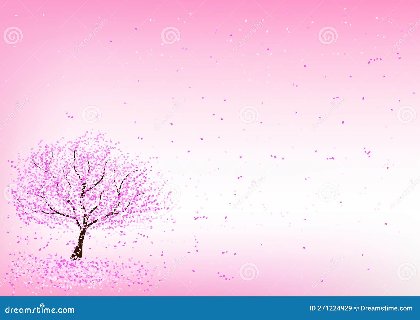 Cherry Blossom Tree Background Design Stock Vector - Illustration of ...