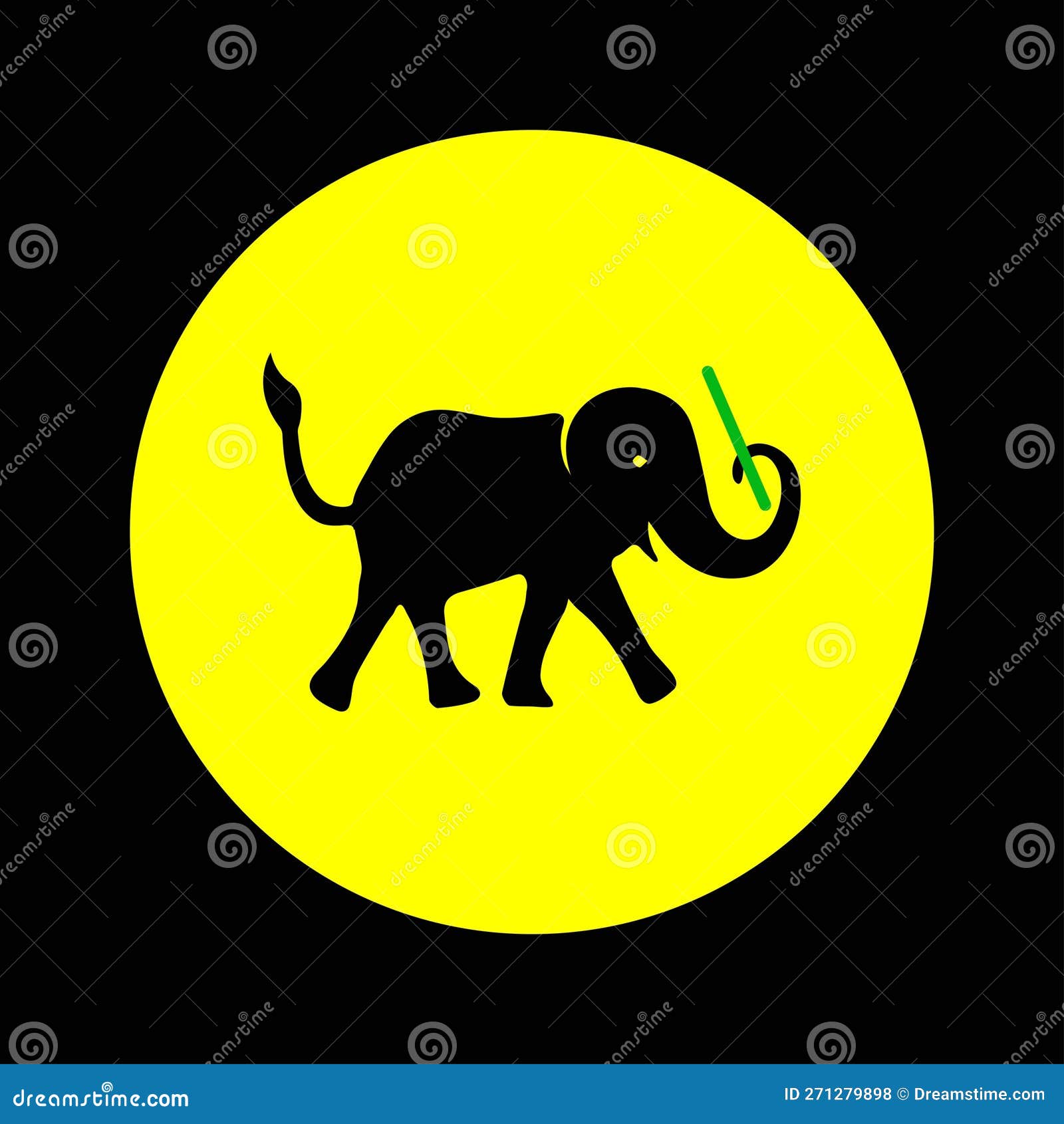 Circle Elephant Animal Vector Logo Template Design Stock Vector ...