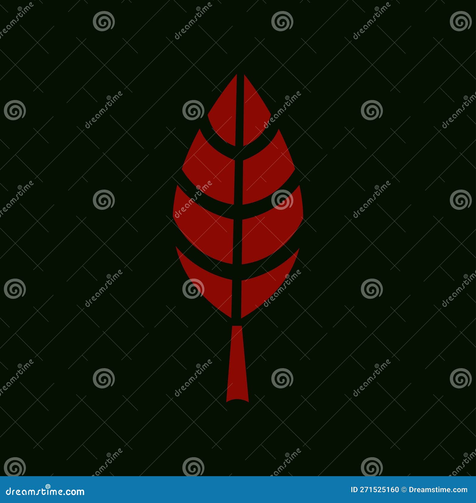 Nature Red Leaf Vector Logo Template Design Stock Vector - Illustration ...