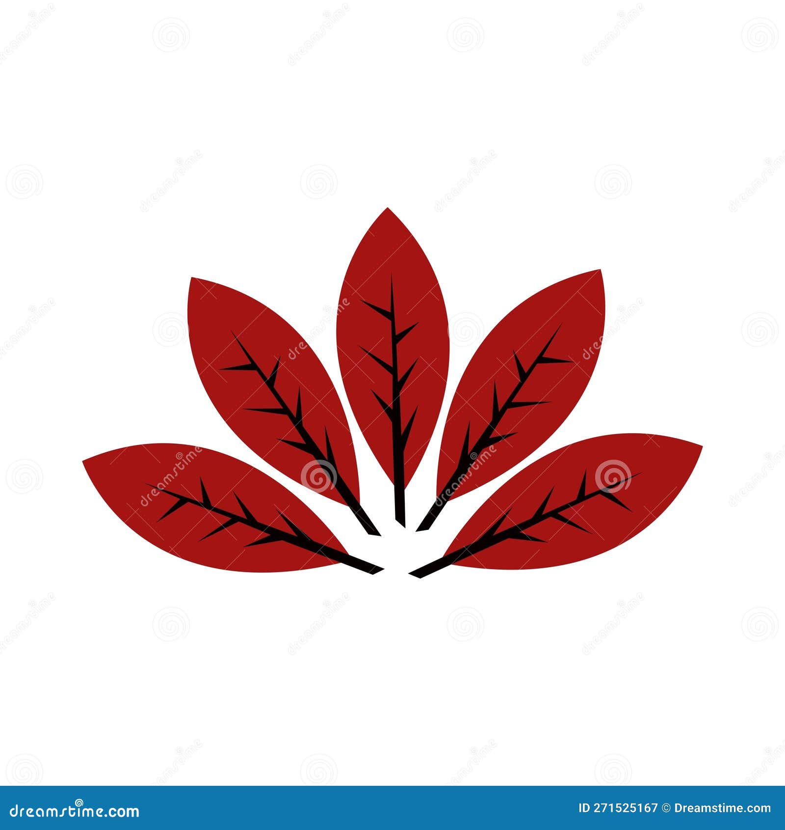 Nature Red Leaf Vector Logo Template Design Stock Vector - Illustration ...