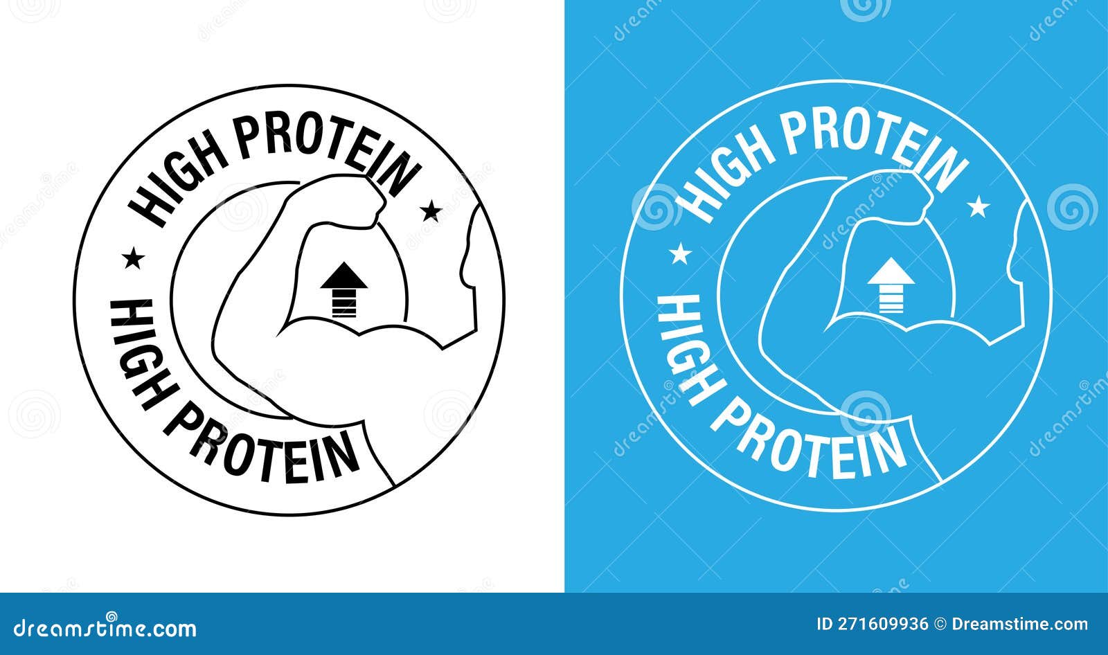 High Protein Vector Icon Set Stock Vector - Illustration of guarantee ...