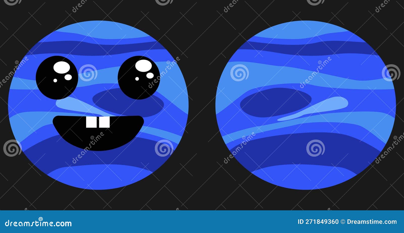 Cute Neptune planet stock vector. Illustration of planet - 271849360