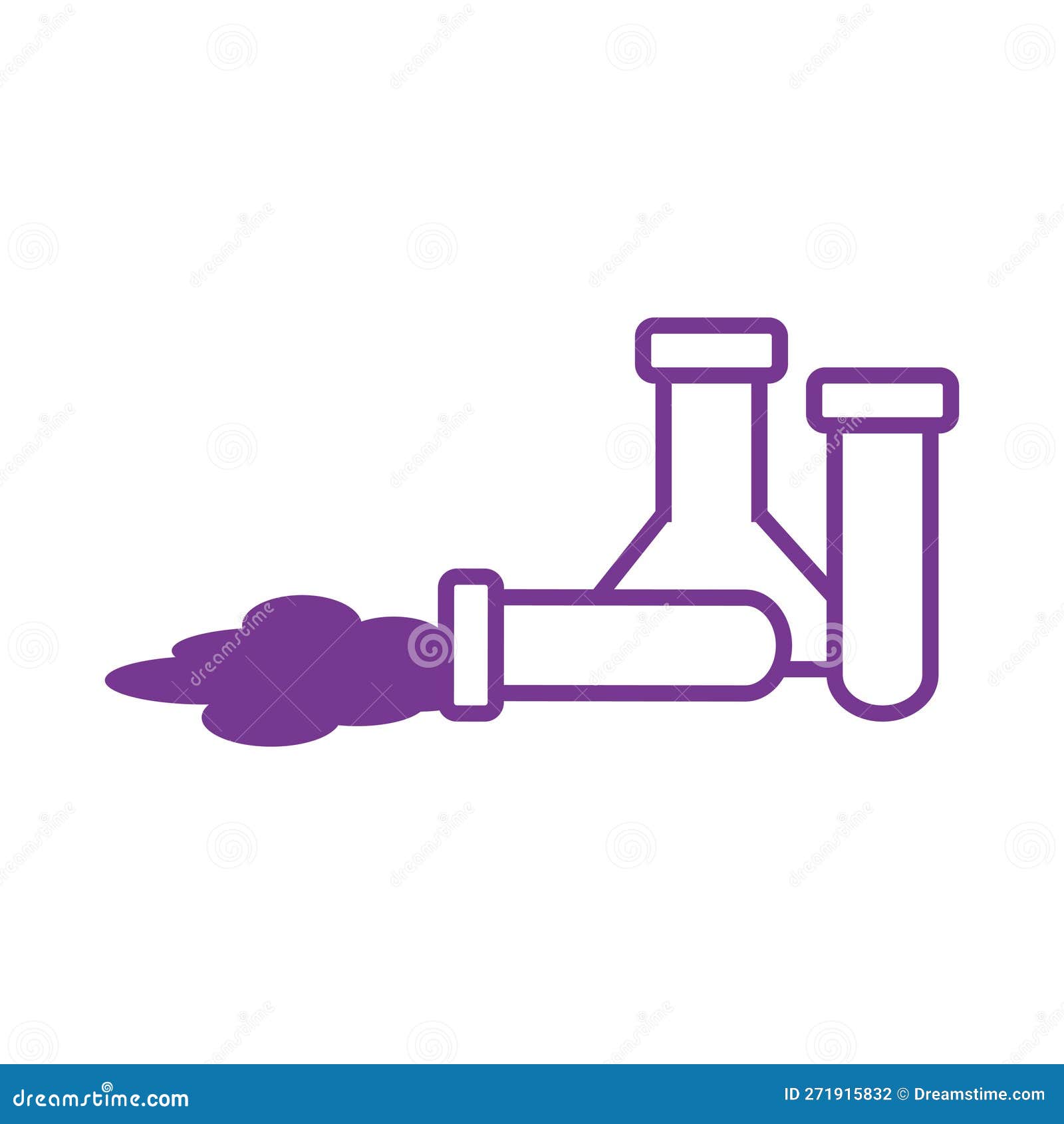 Tube Test Laboratory Isolated Icon Vector Illustration Design Purple ...