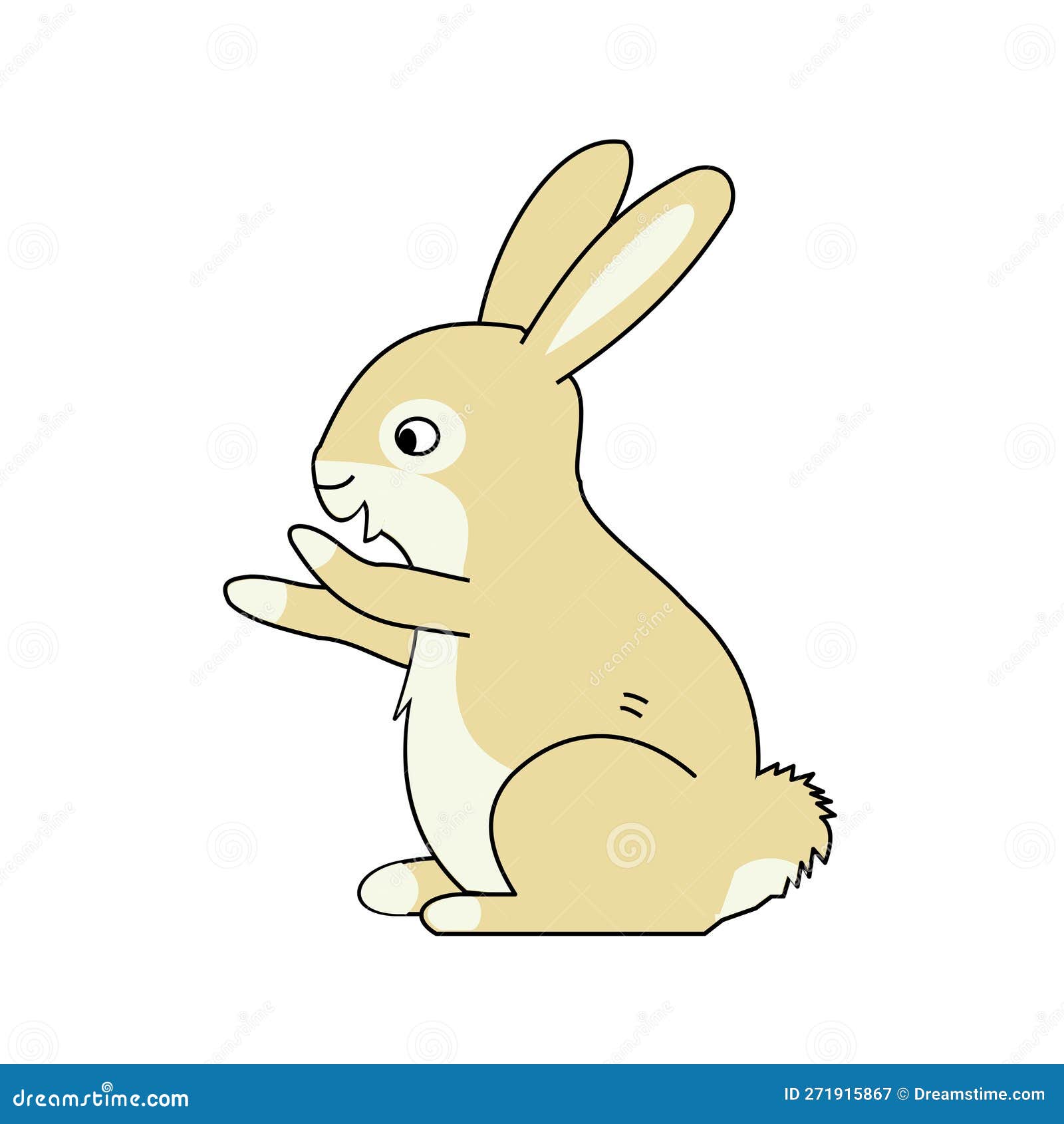 Brown Bunny Cartoon Illustration in Vector Eps10 Format. Cartoon Rabbit ...