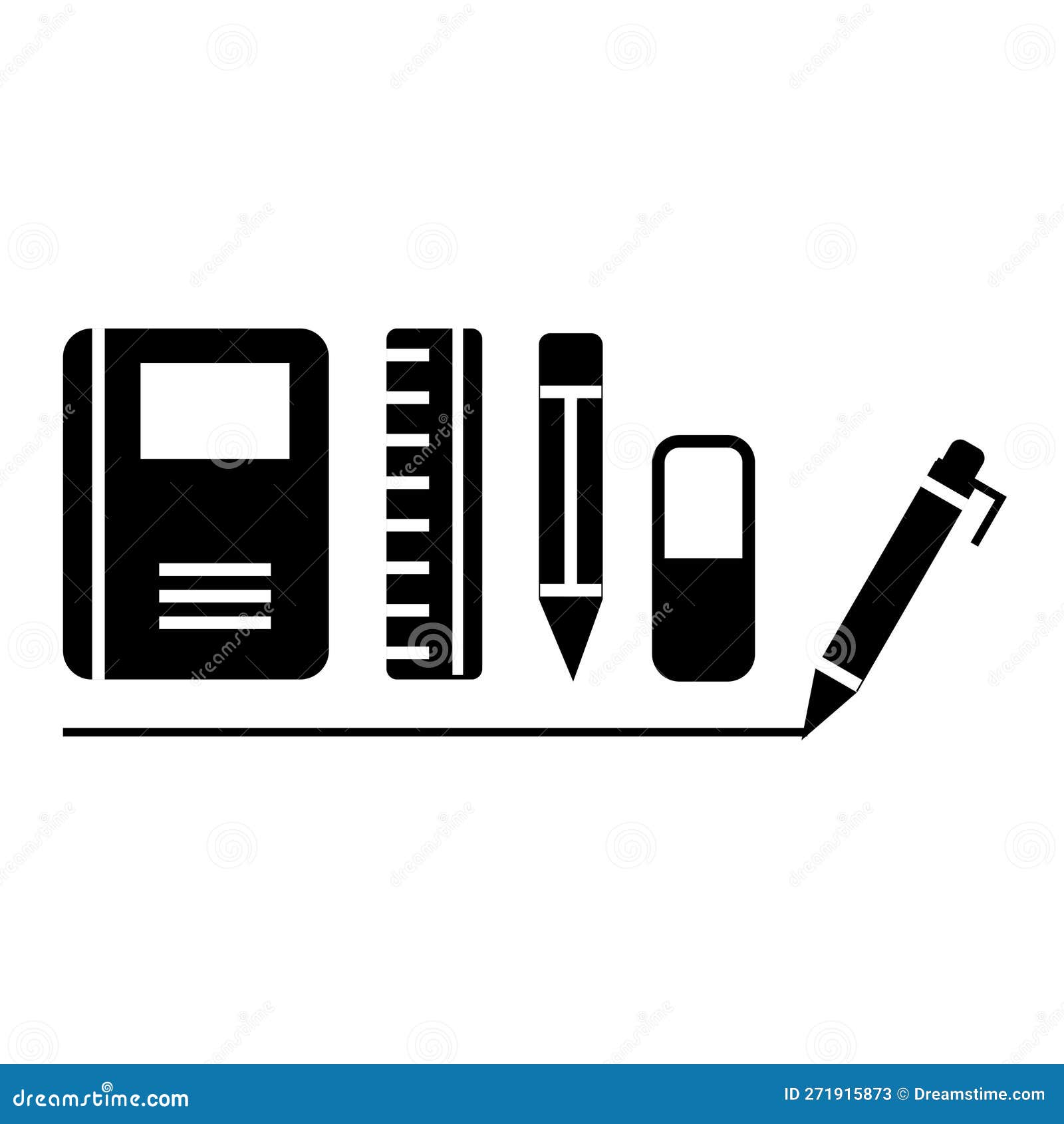 Notebook and Pen Icon. Simple Illustration of Notebook and Pen Vector ...