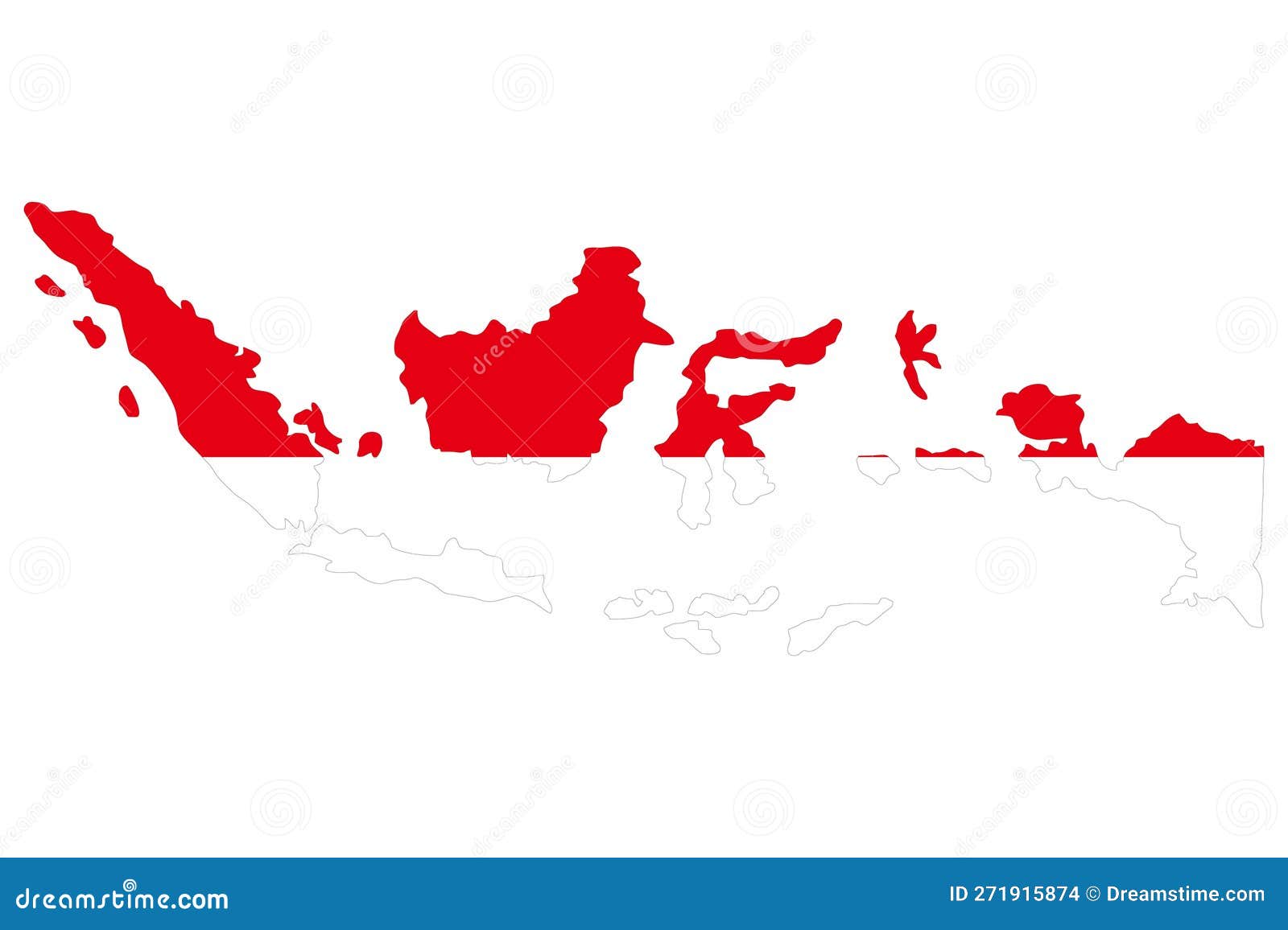 Map of Indonesia with the Provinces, Filled with a Linear Gradient. the ...