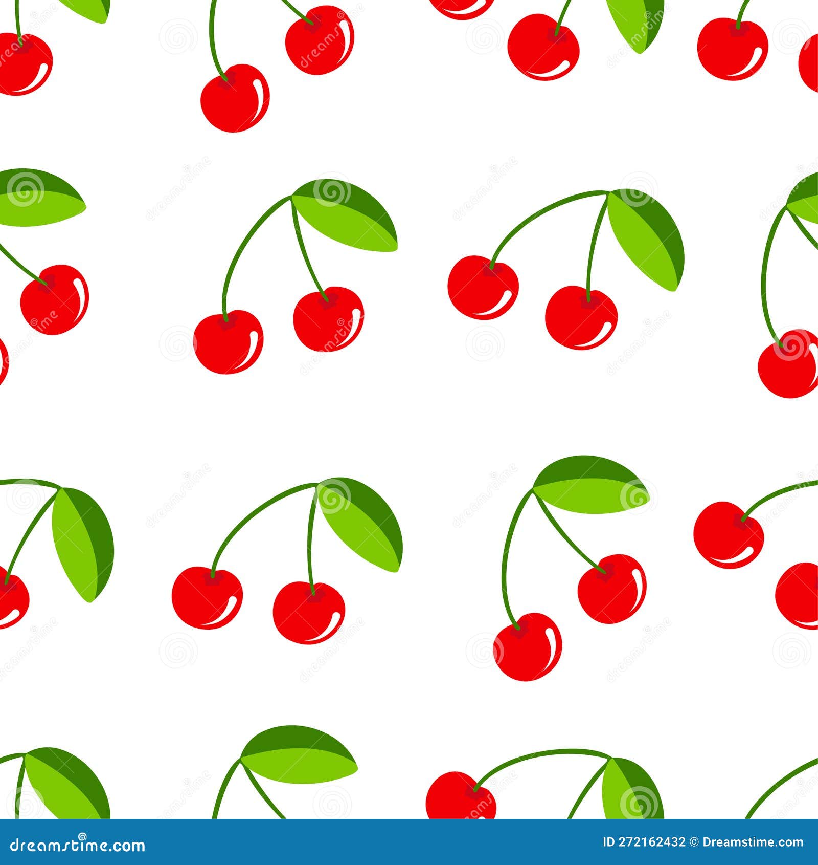Cherry Pattern Design in Red Color - Funny Drawing Seamless Summer ...