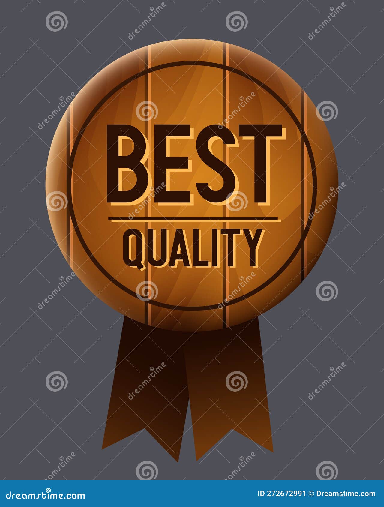 Wooden Badge "Best Quality". Vector Clipart. Stock Vector ...