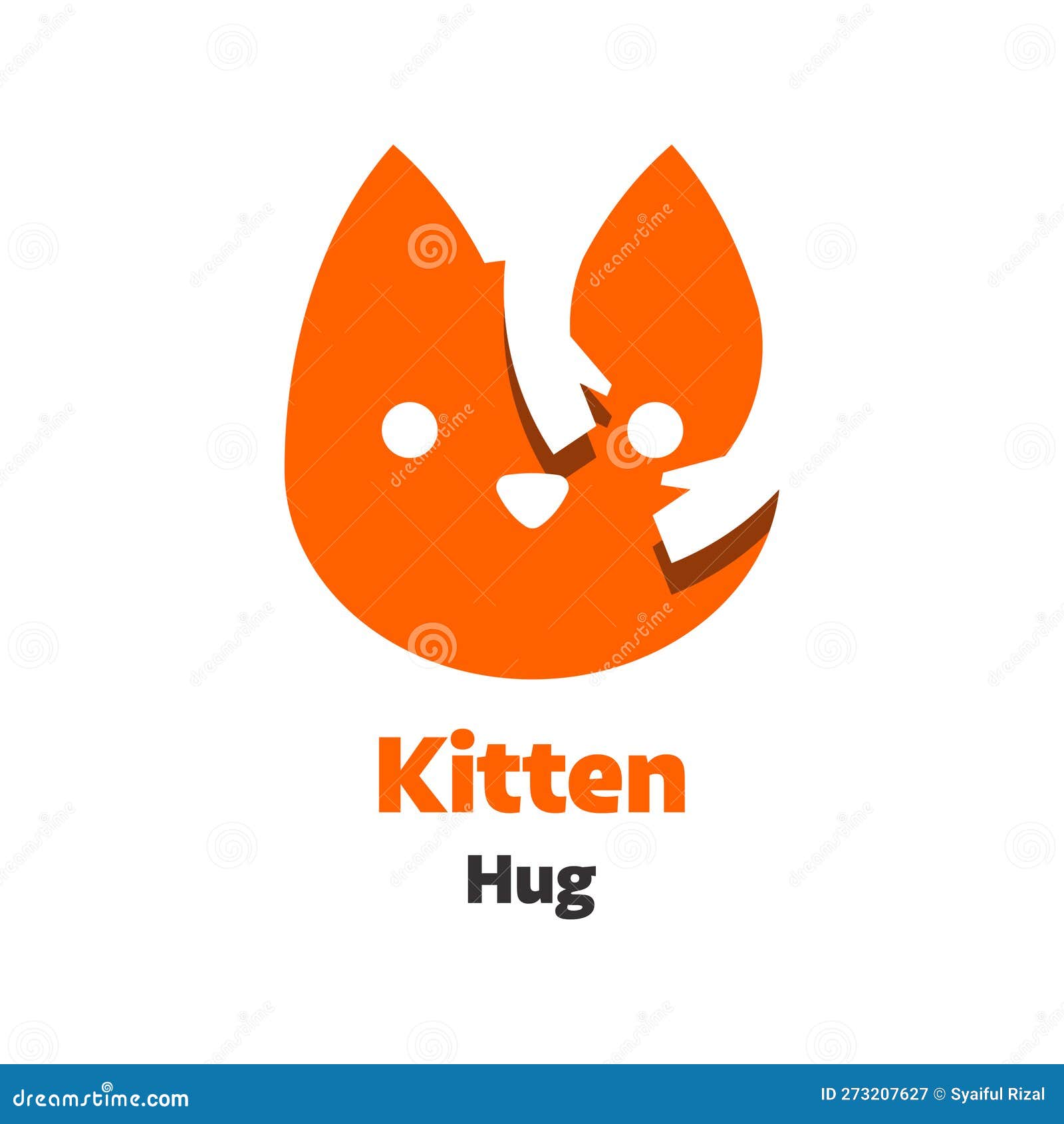 Kitty Hug Logo stock illustration. Illustration of sign - 273207627