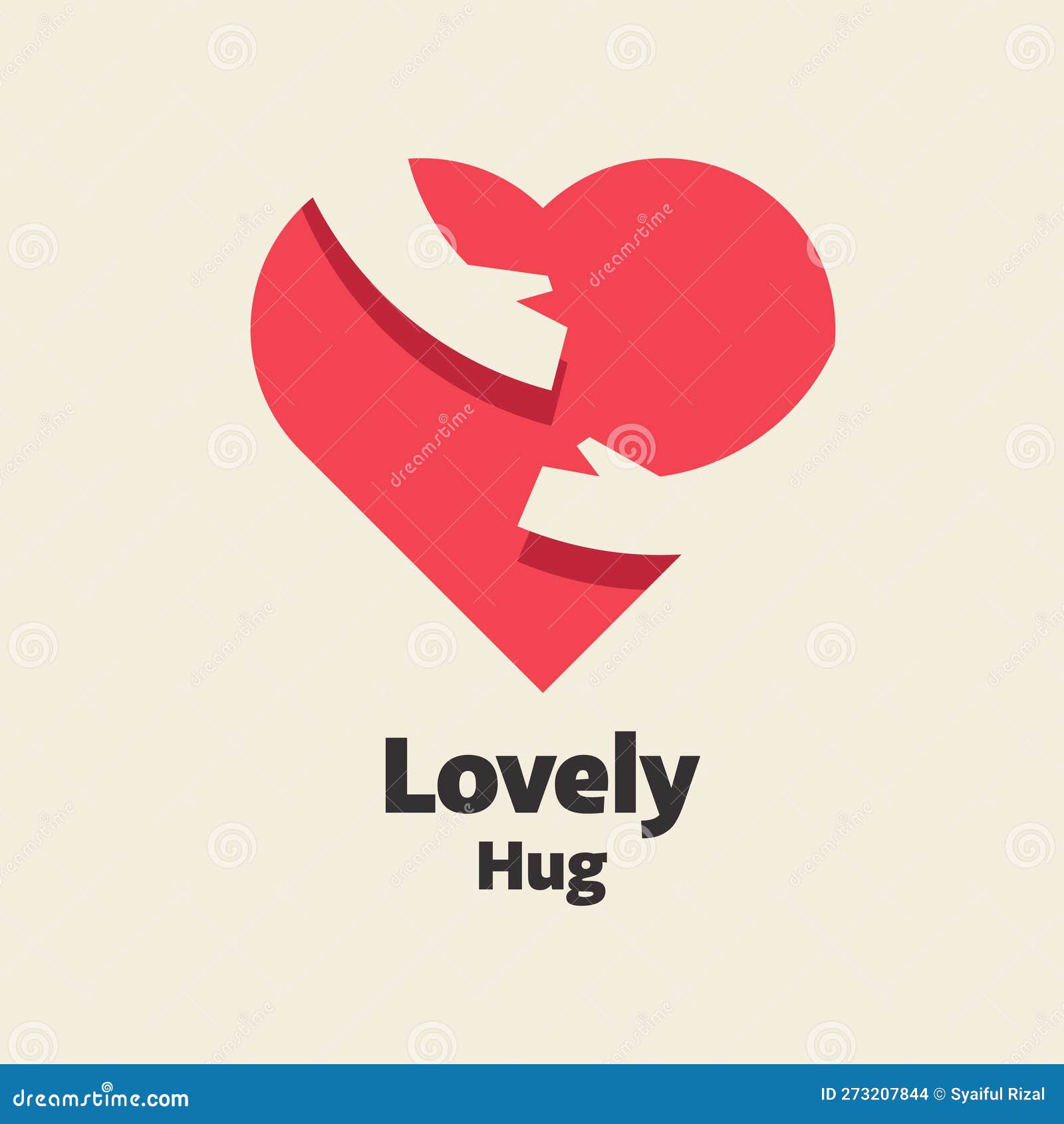 Love Hug Logo stock illustration. Illustration of care - 273207844
