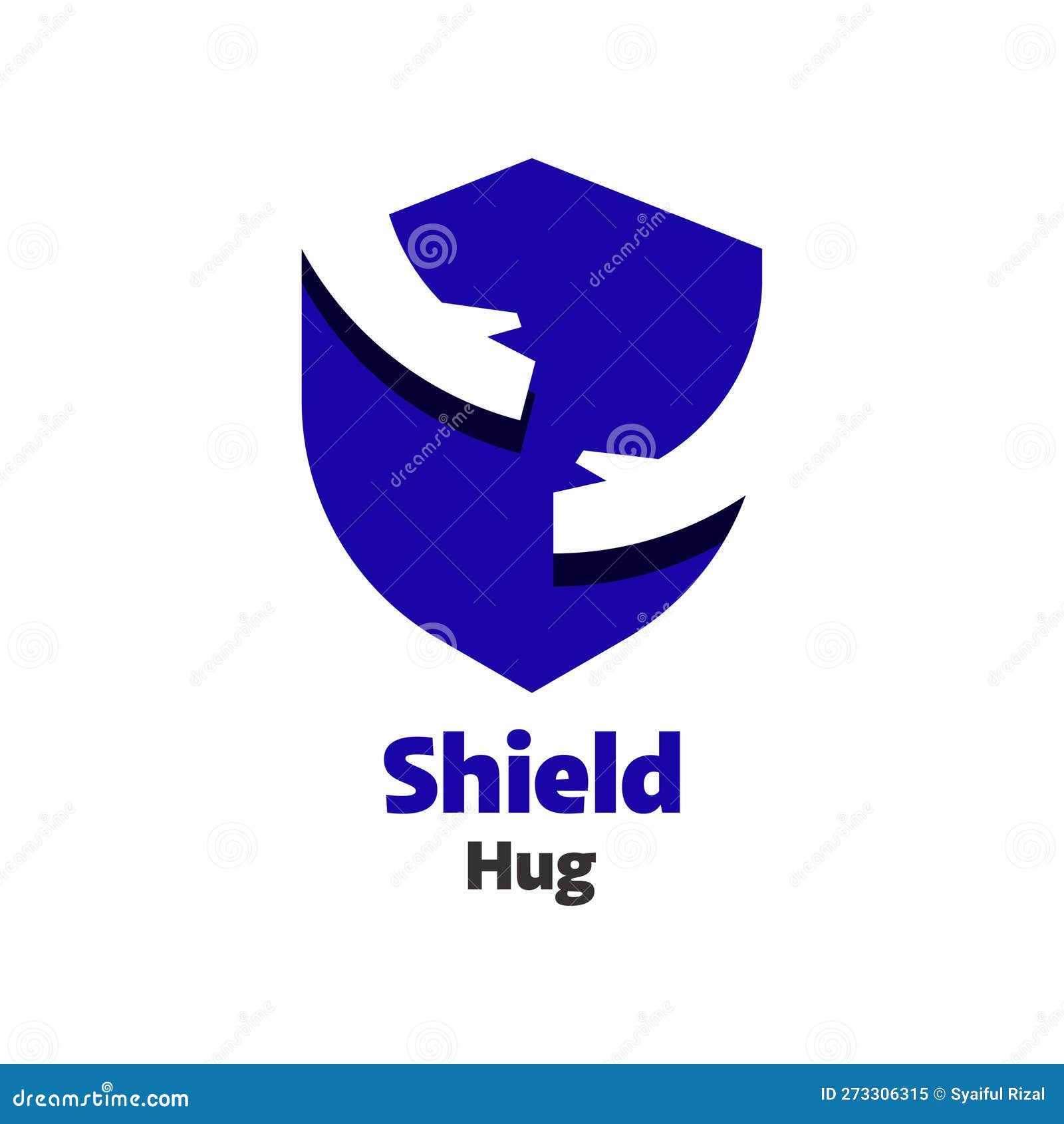 Shield Hug Logo stock illustration. Illustration of support - 273306315