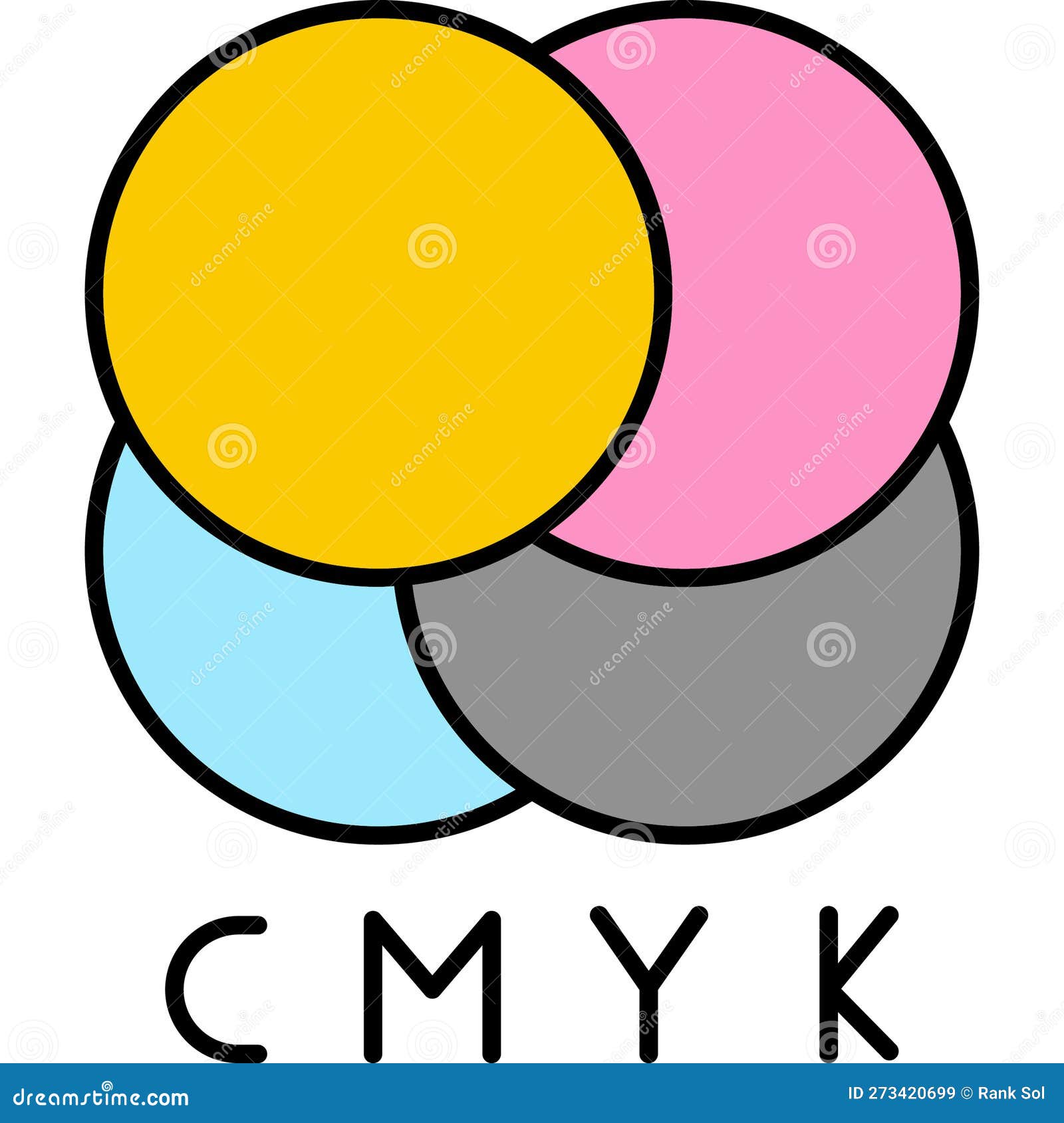 Set Of CMYK Designs Cartoon Vector | CartoonDealer.com #32738435