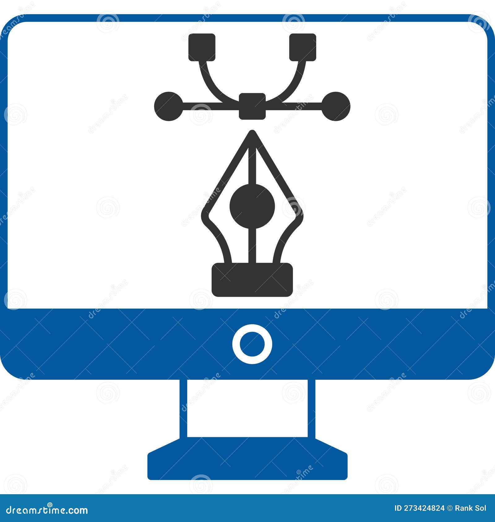 Curvature Tool Which Can Easily Edit or Modify Stock Vector ...
