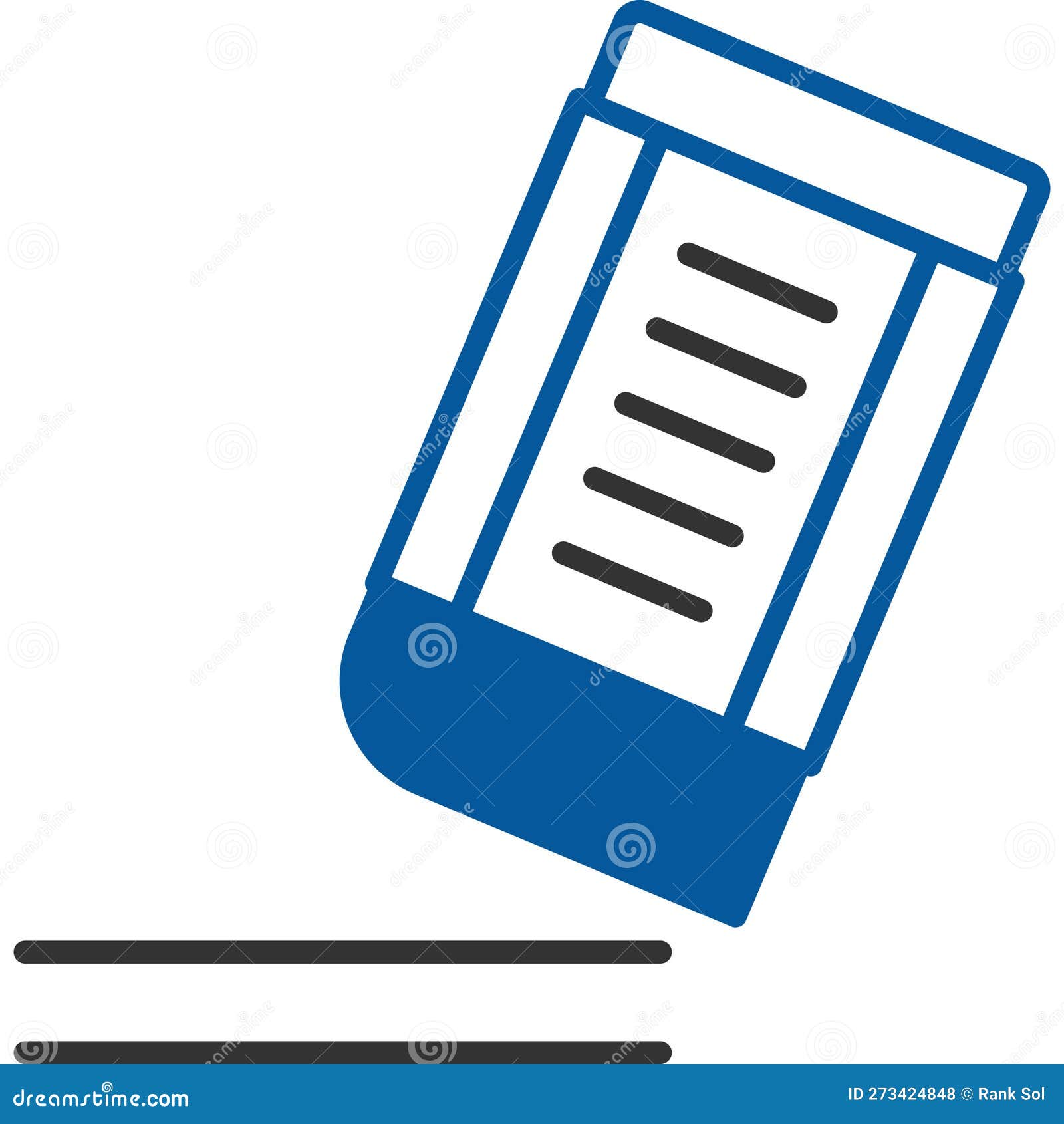 Eraser Which Can Easily Edit or Modify Stock Vector - Illustration of ...