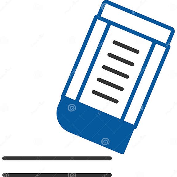Eraser Which Can Easily Edit or Modify Stock Vector - Illustration of ...