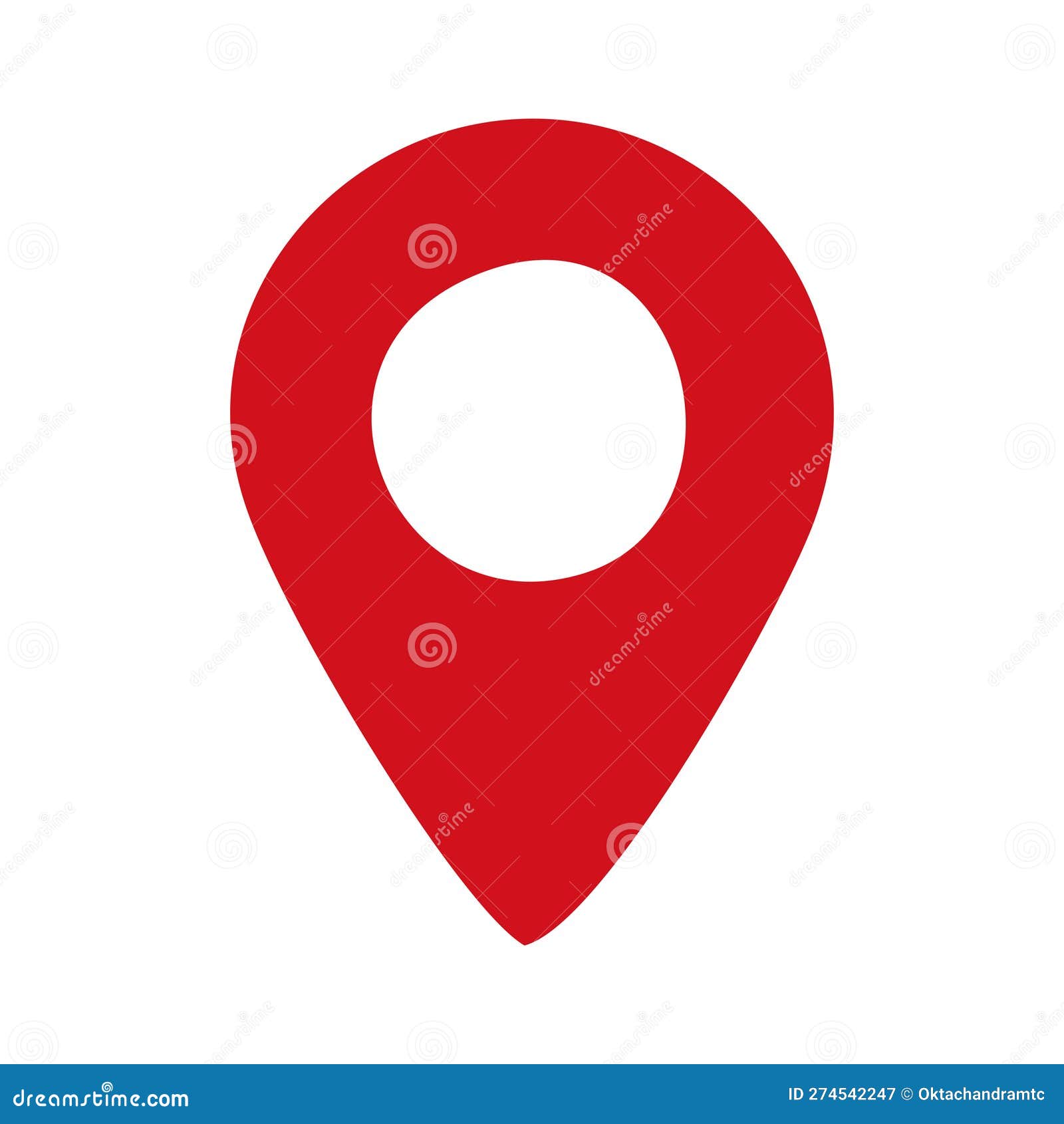 Red Map Marker Icon Isolated on White Background. Vector Illustration ...