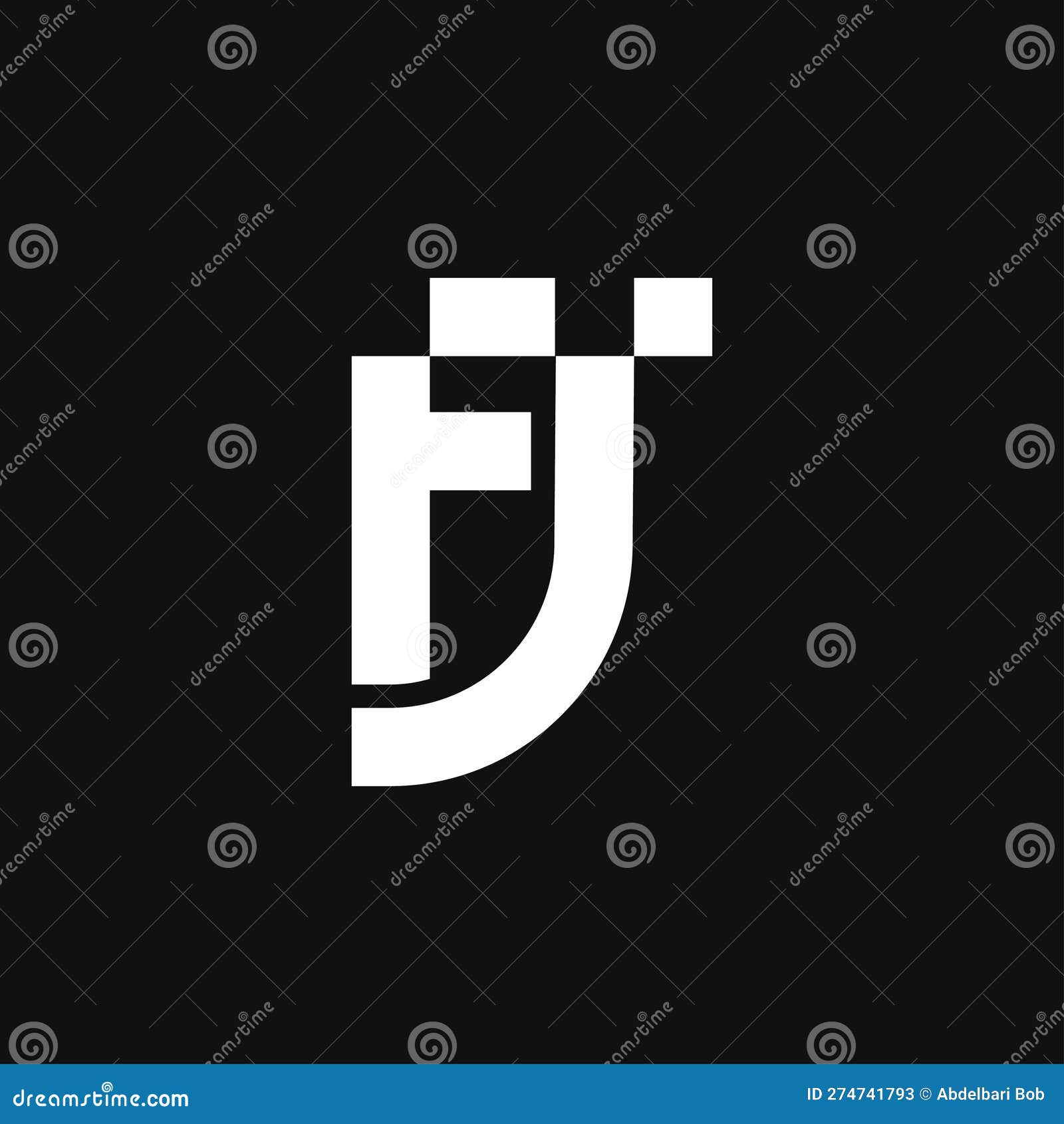 Letter FJ Logo, Letter JF Logo, Monogram Stock Vector - Illustration of ...