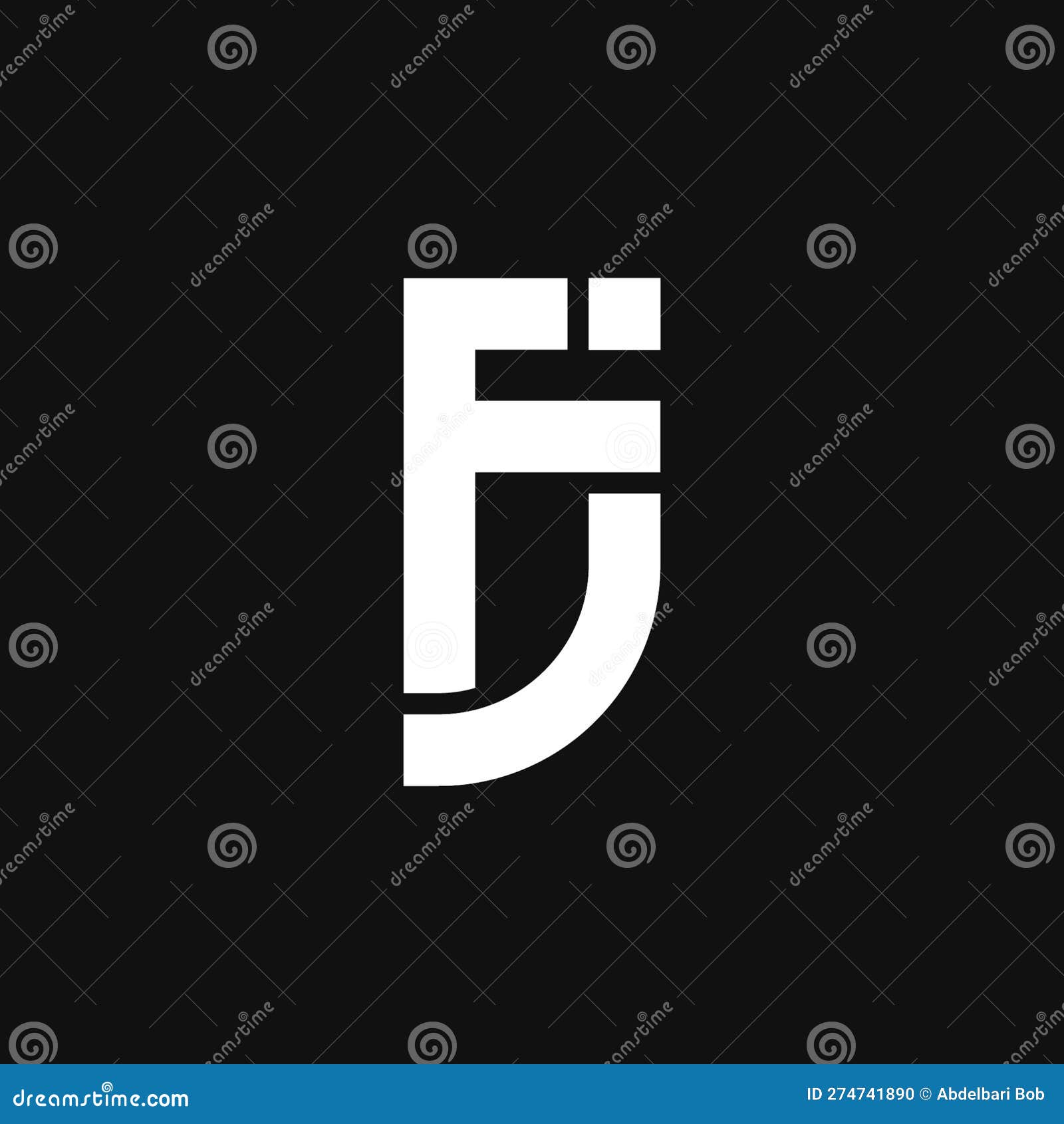 Letter FJ Logo, Letter JF Logo, Monogram Stock Vector - Illustration of ...