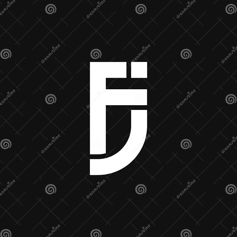 Letter FJ Logo, Letter JF Logo, Monogram Stock Vector - Illustration of ...