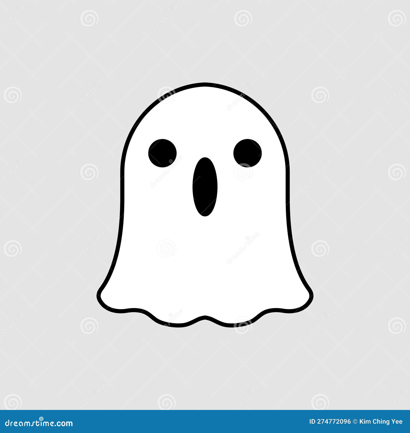 Ghost Line Icon, Outline Vector Sign, Linear Style Pictogram Isolated ...