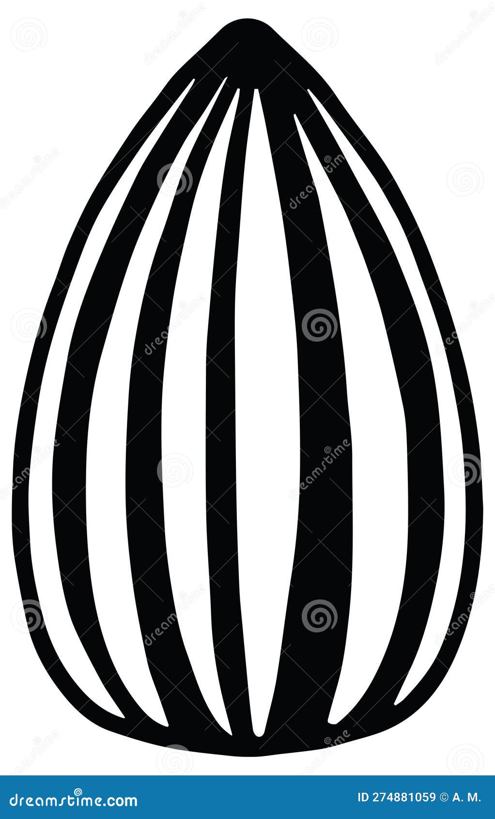 Sunflower Seed Outline Clipart Stock Vector - Illustration of outline ...