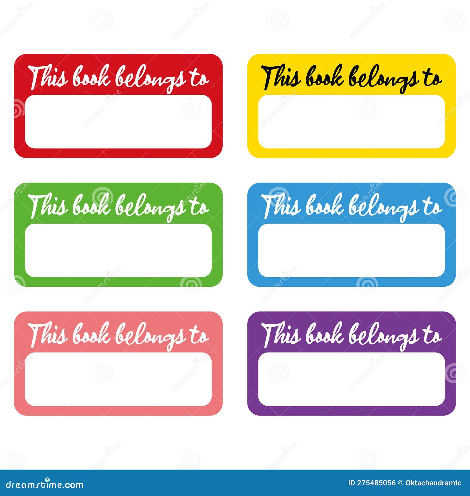 Illustration of a Set of Colorful Label Sticker Templates with Blank ...