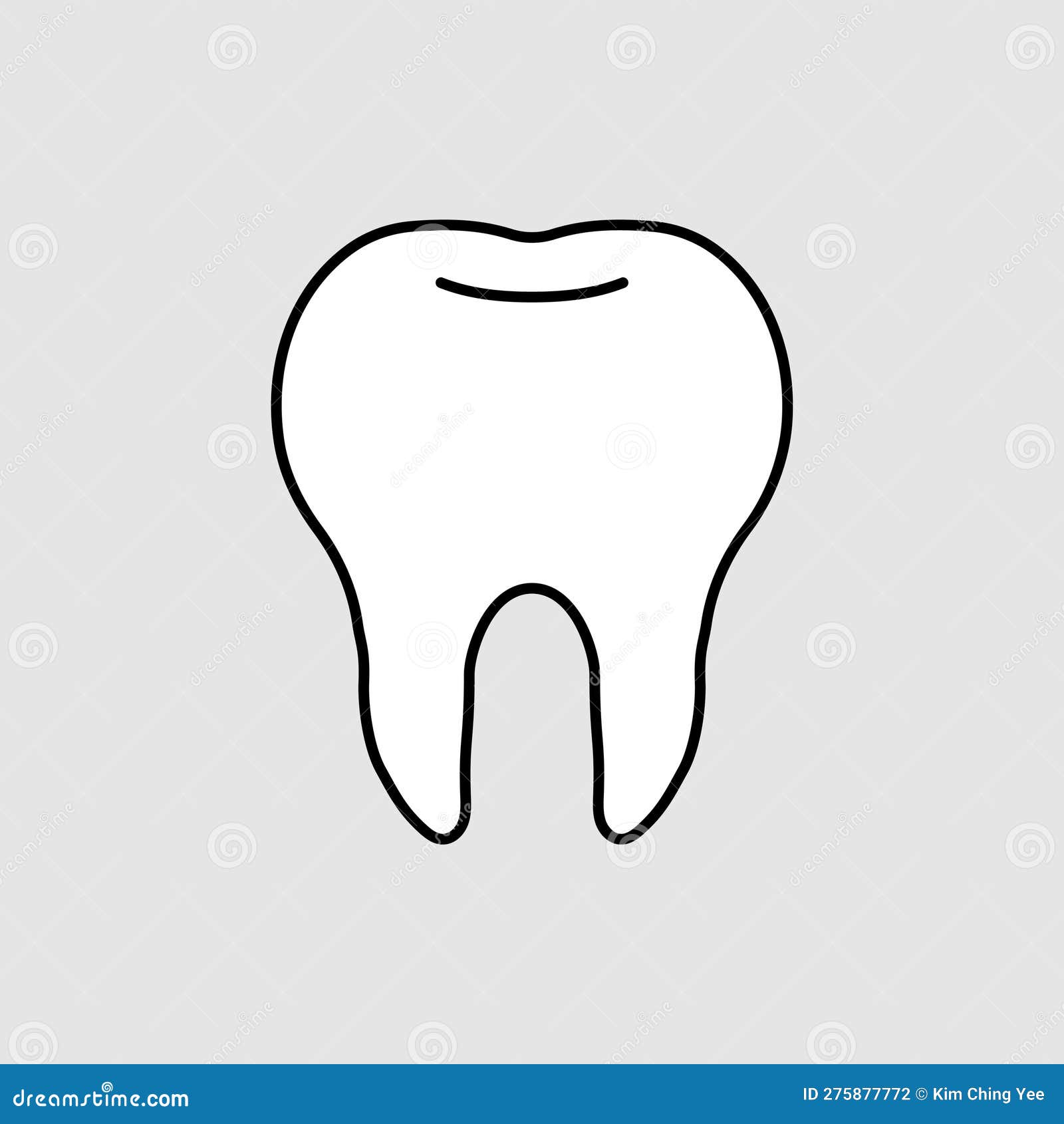 Tooth Line Icon, Outline Vector Sign, Linear Style Pictogram Isolated ...