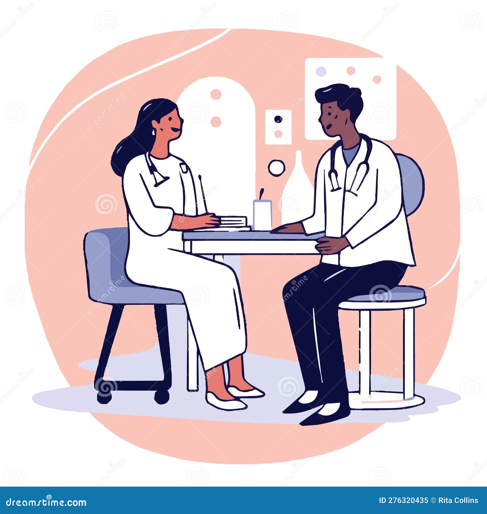 Doctors Having a Conversation Stock Vector - Illustration of captures ...