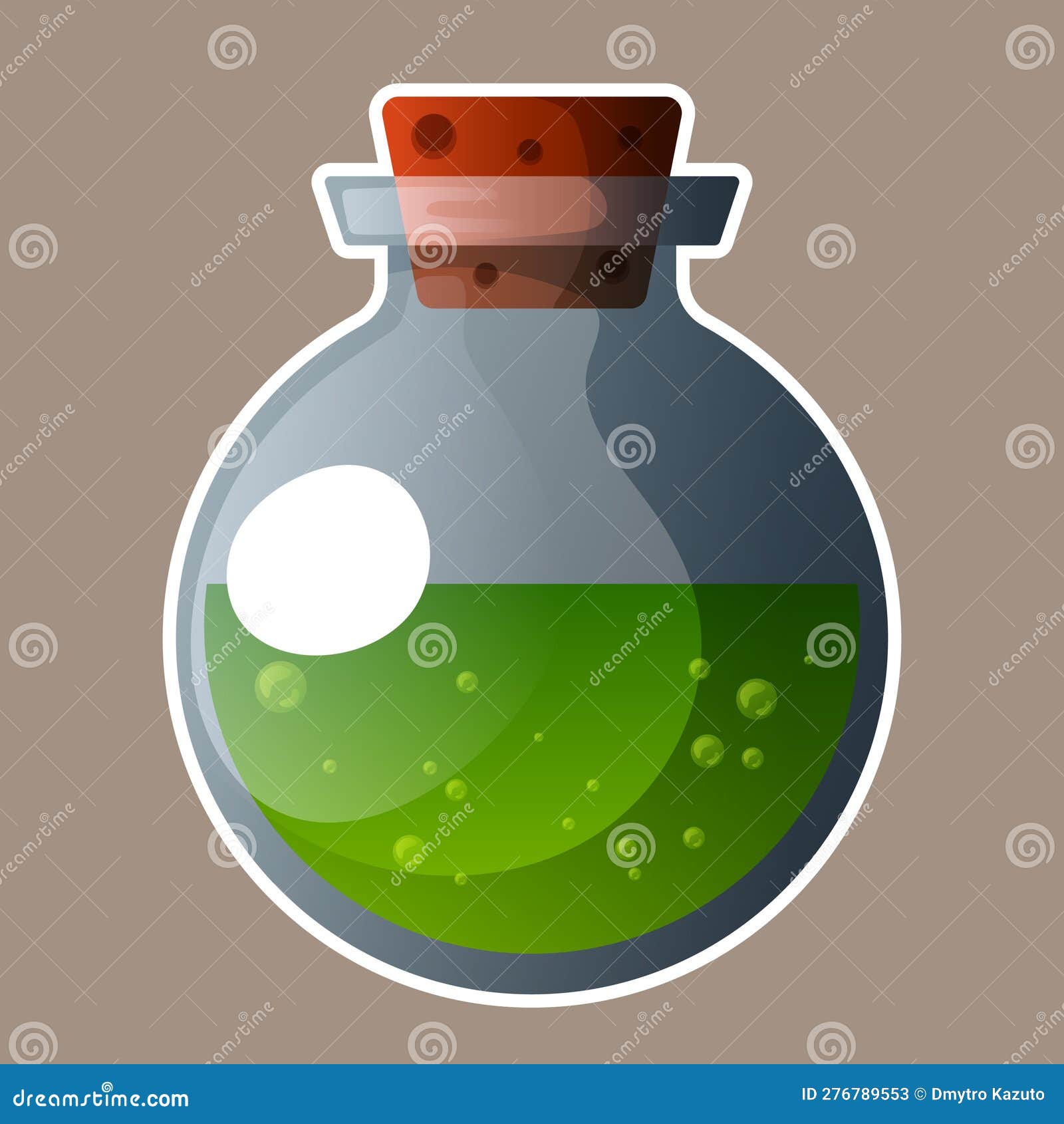 Bottle With Potion Game Magic Glass Elixir Poisoning Toxic Substance ...