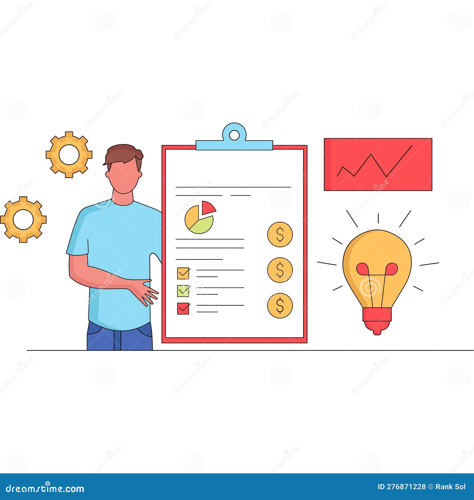 Creative Analysis Illustration Which Can Easily Edit or Modify Stock ...