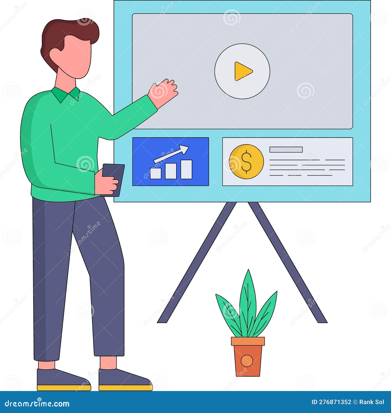 Business Presentation Illustration Which Can Easily Edit or Modify ...