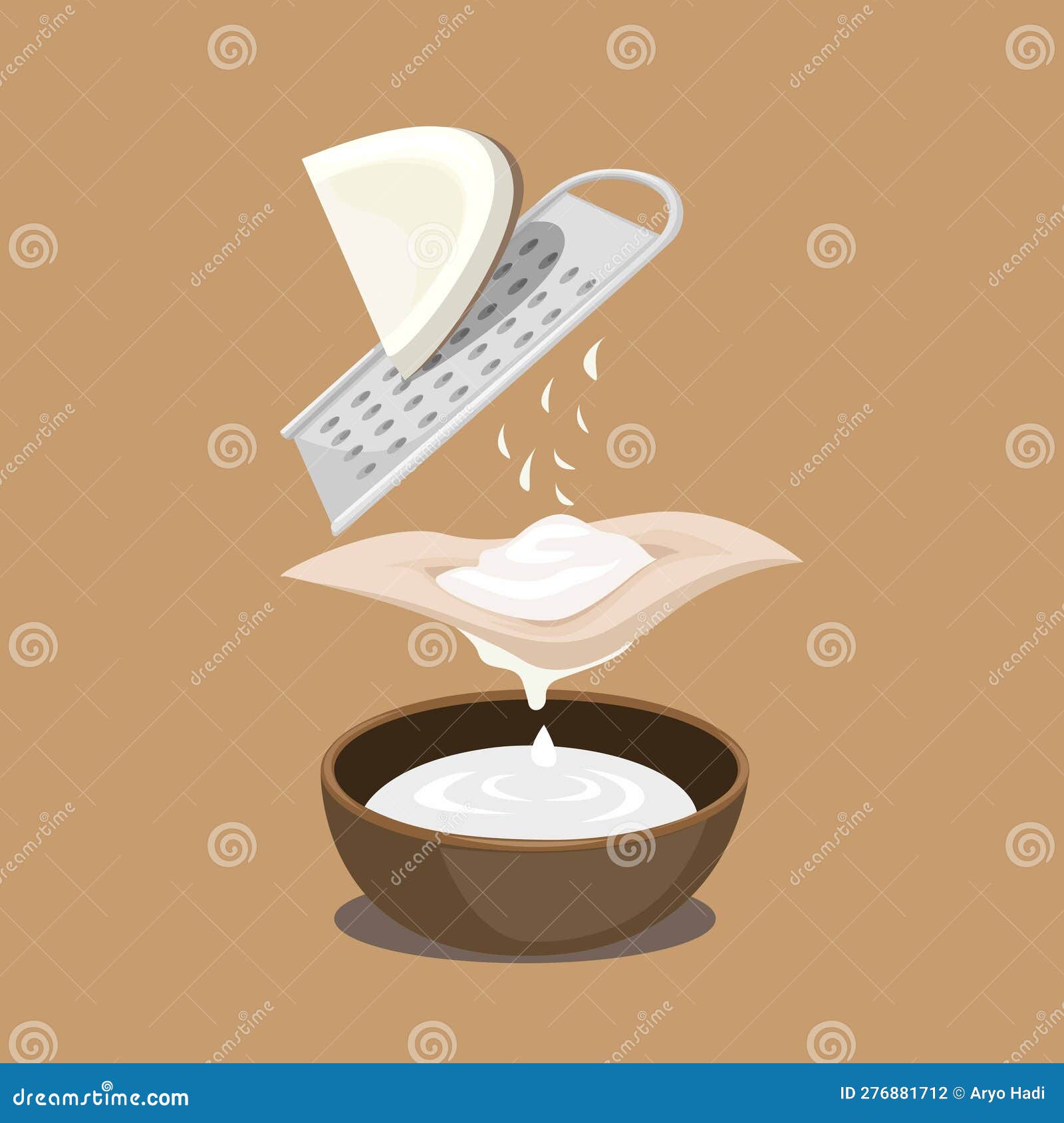 Coconut Milk Process Traditional Food Ingredient Information Symbol ...