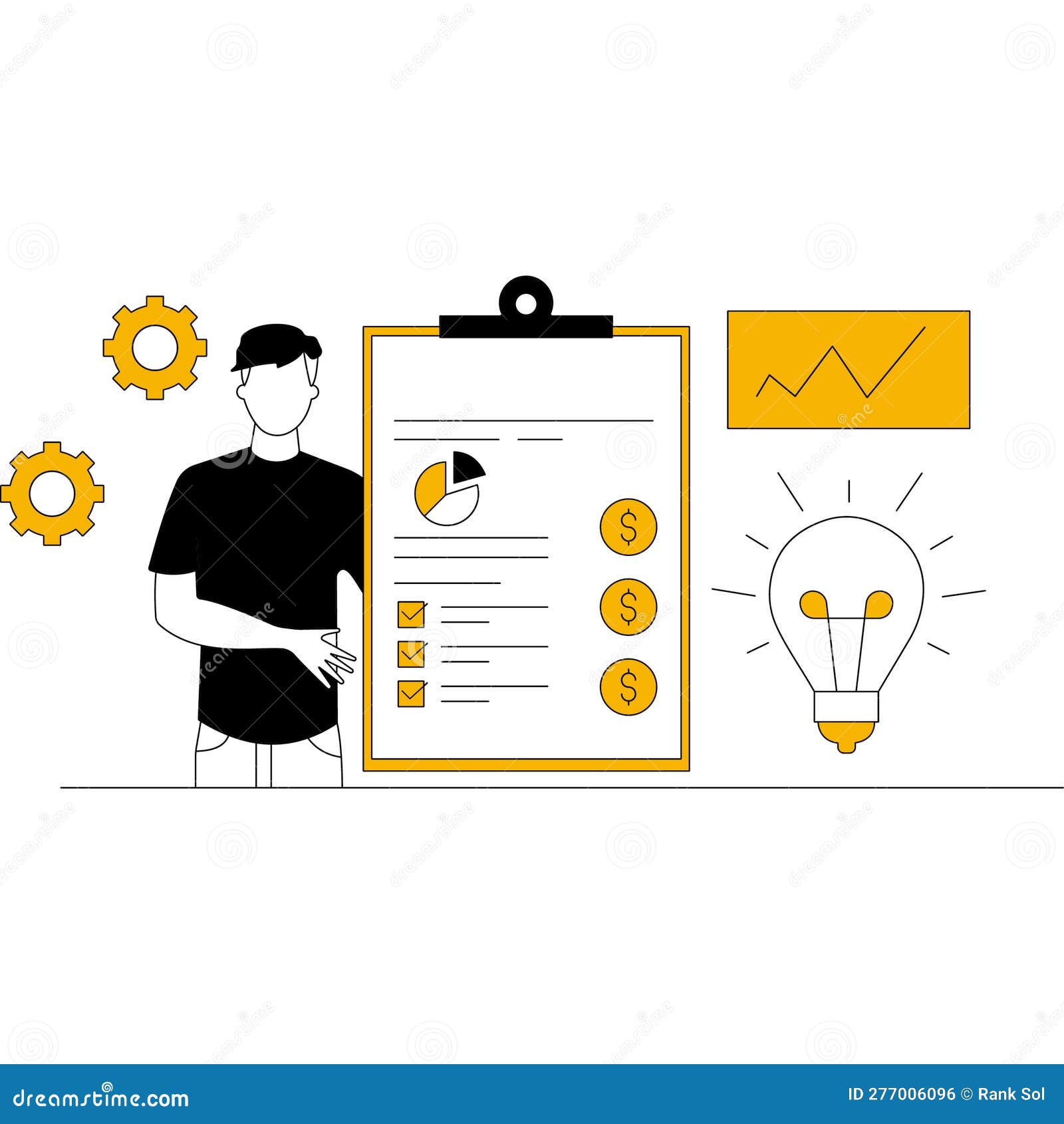 Creative Analysis Illustration Which Can Easily Edit or Modify Stock ...