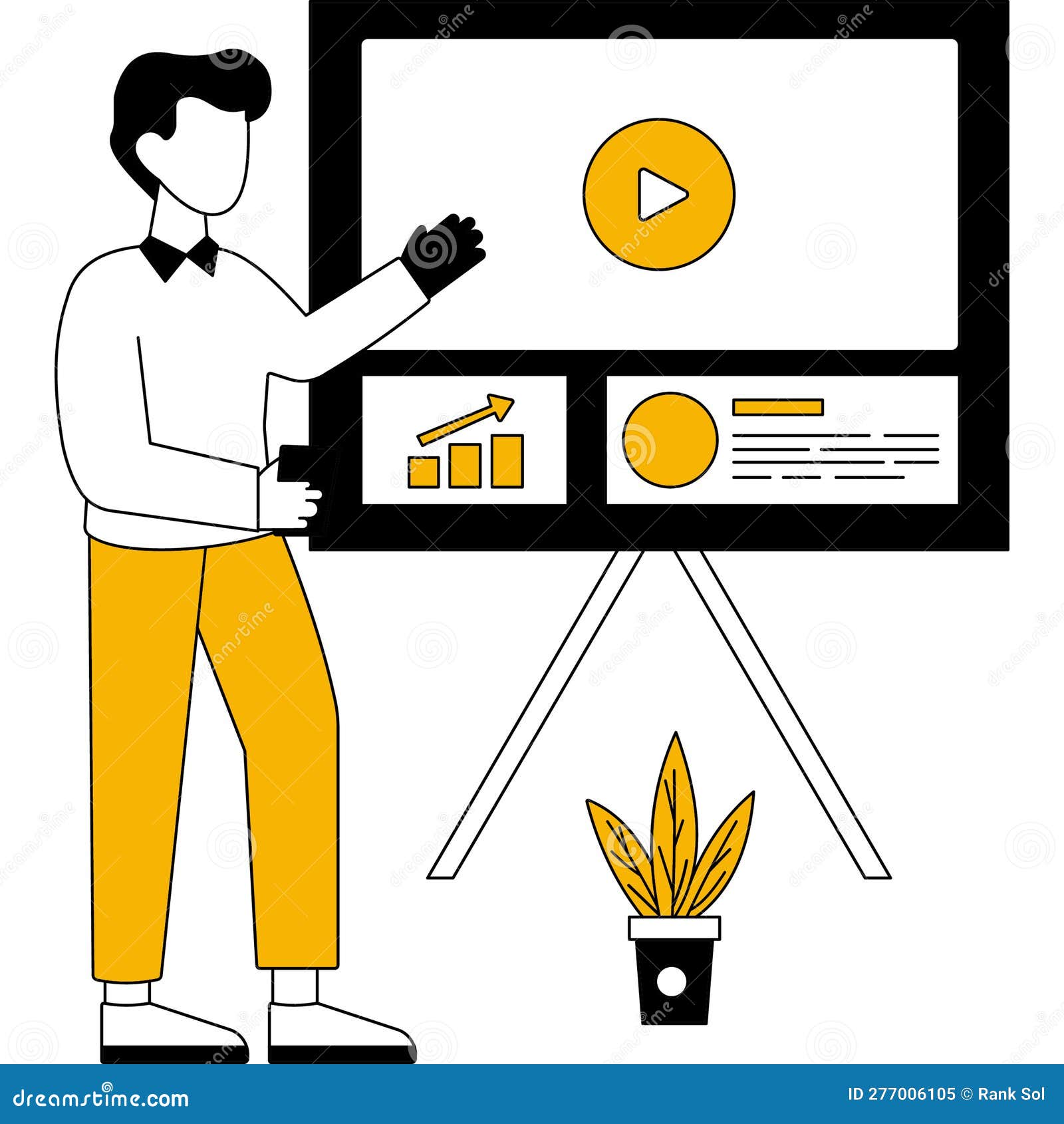 Business Presentation Illustration Which Can Easily Edit or Modify ...