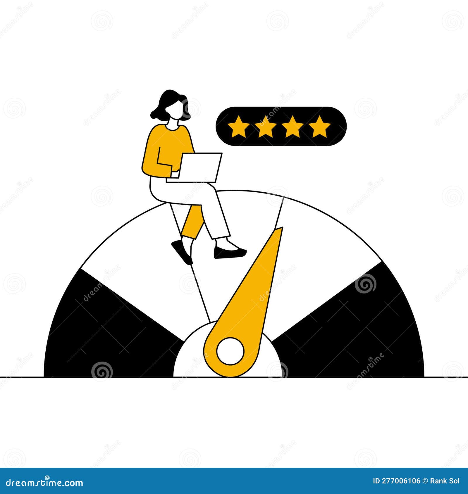 Business Rating Illustrationwhich Can Easily Edit or Modify Stock ...