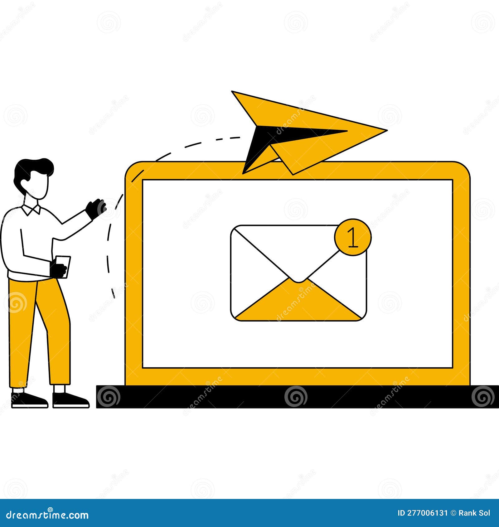 E Mail Received Illustration Which Can Easily Edit or Modify Stock ...