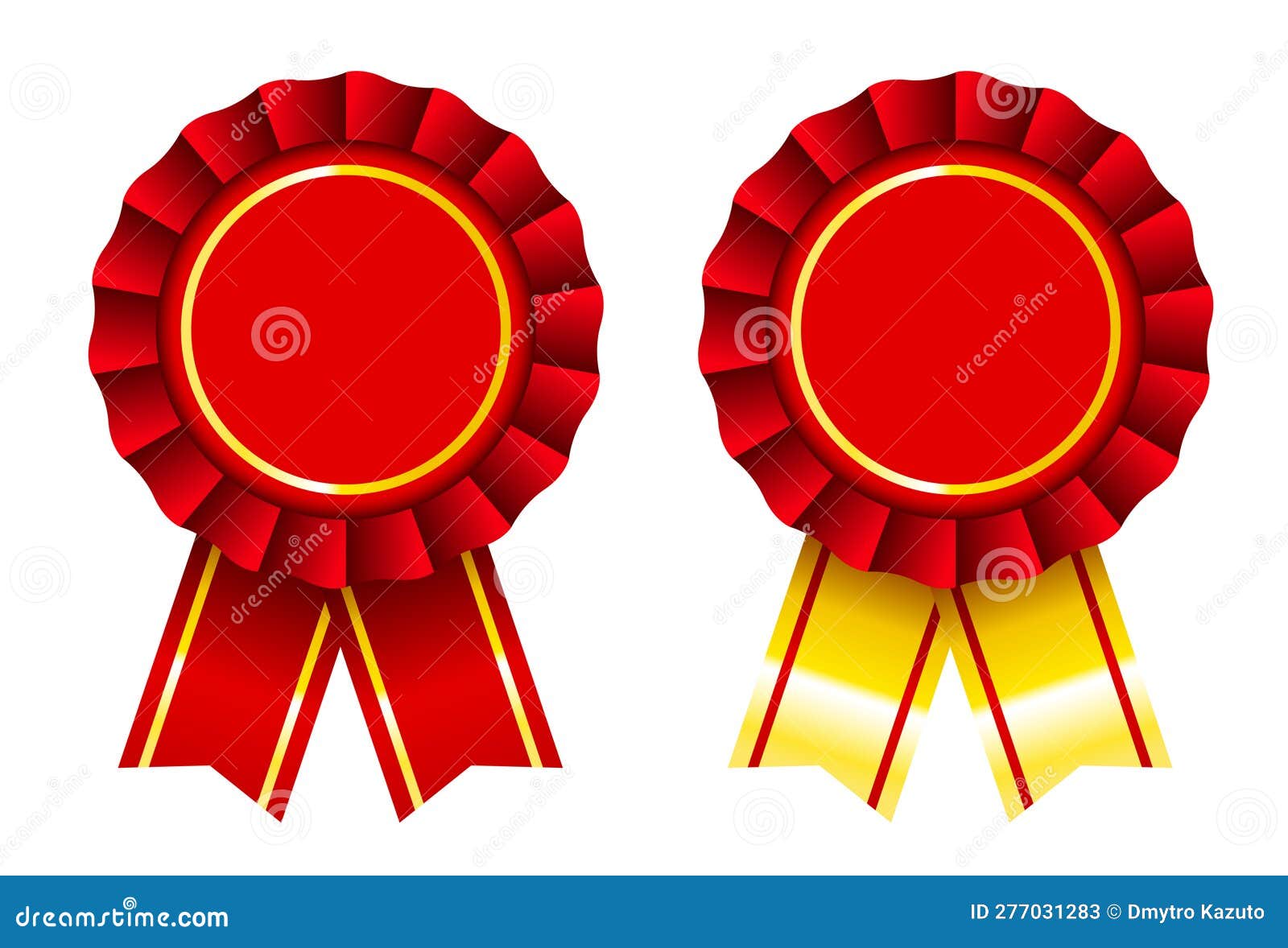 Red Medals with Golden Elements. Vector Clipart. Stock Vector ...