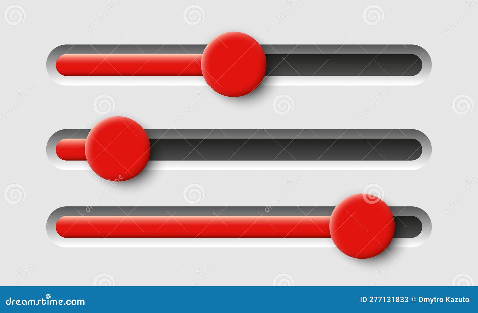 Loading Bar Or Slider Bar. Vector Clipart Isolated On White Background ...