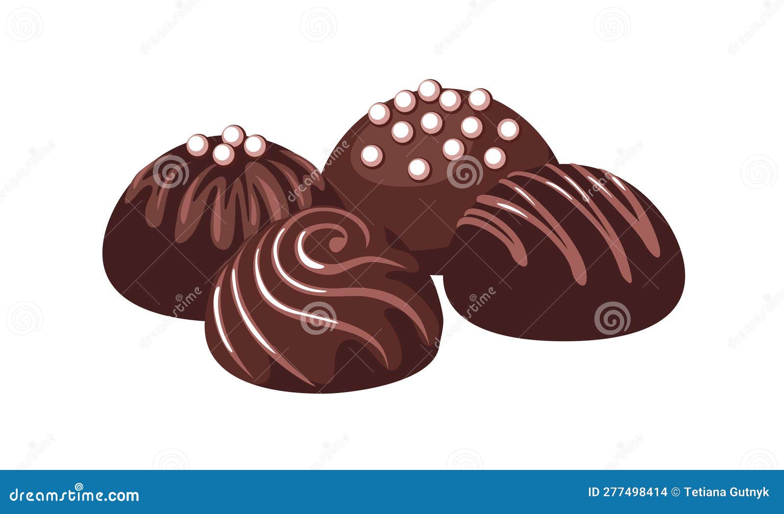 Pralines Cartoon Illustration | CartoonDealer.com #49748061