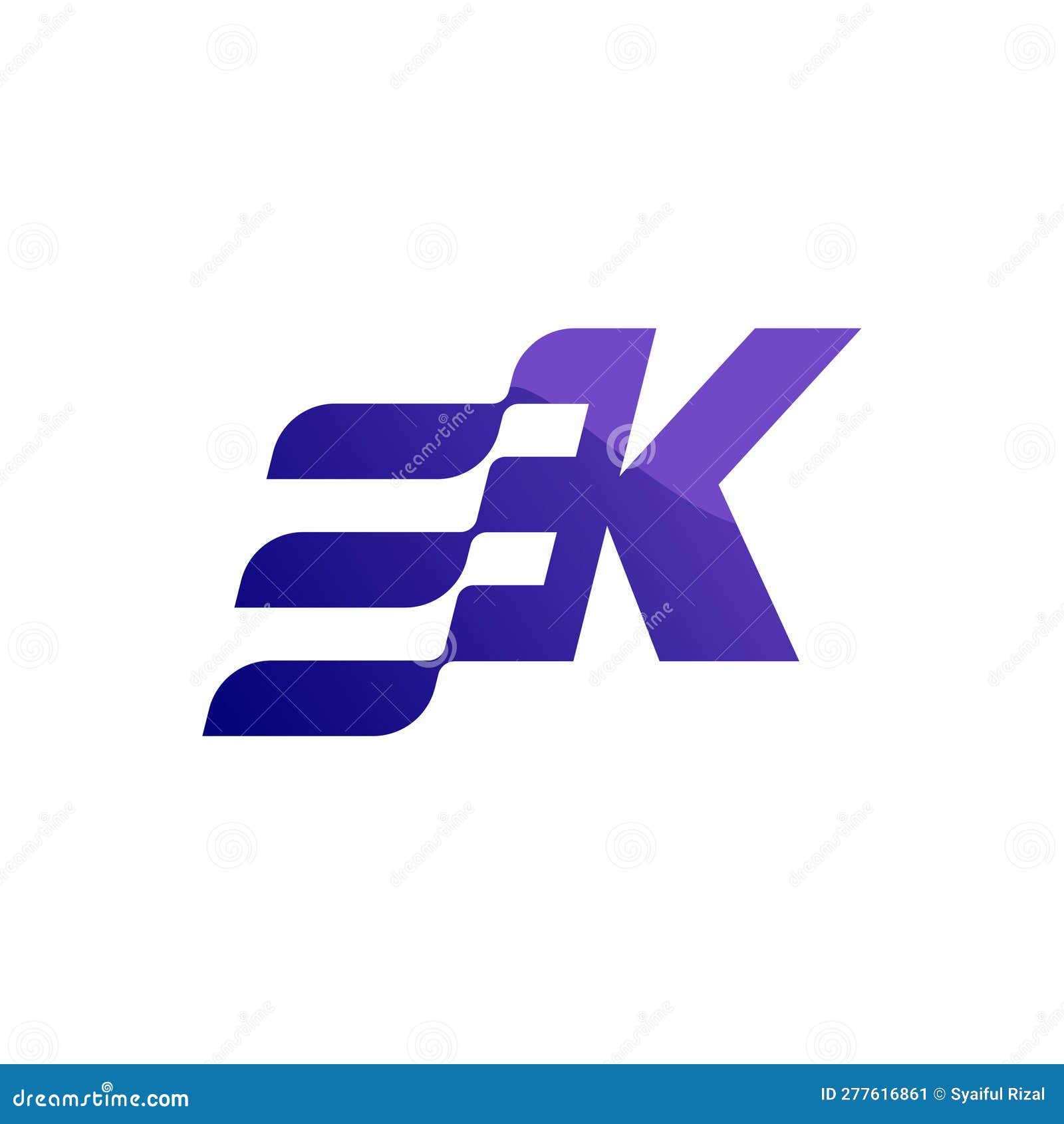 Dynamic alphabet K logo stock vector. Illustration of dynamic - 277616861