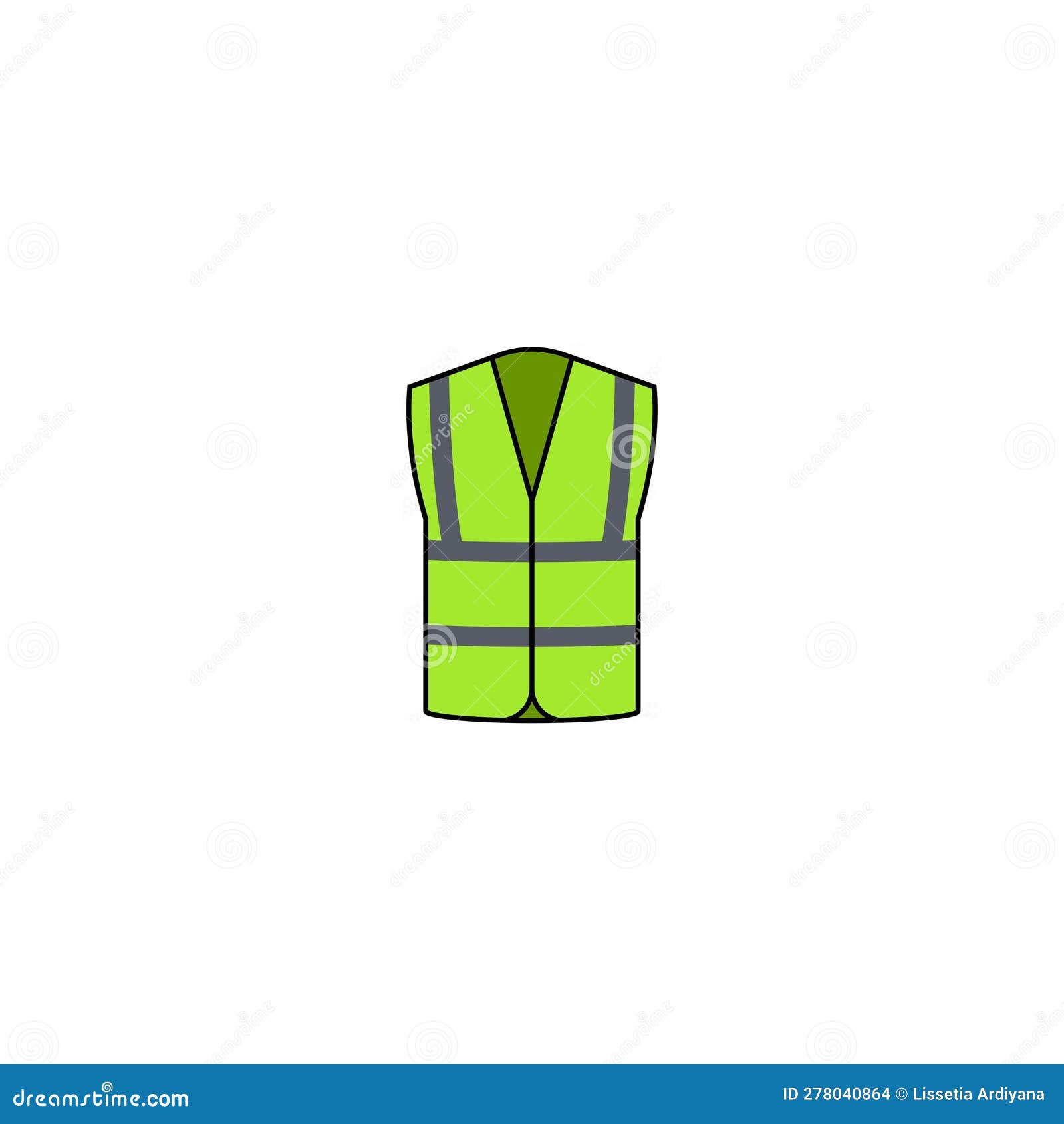 Safety Vest Jacket Isolated Vector Graphics Stock Vector - Illustration ...