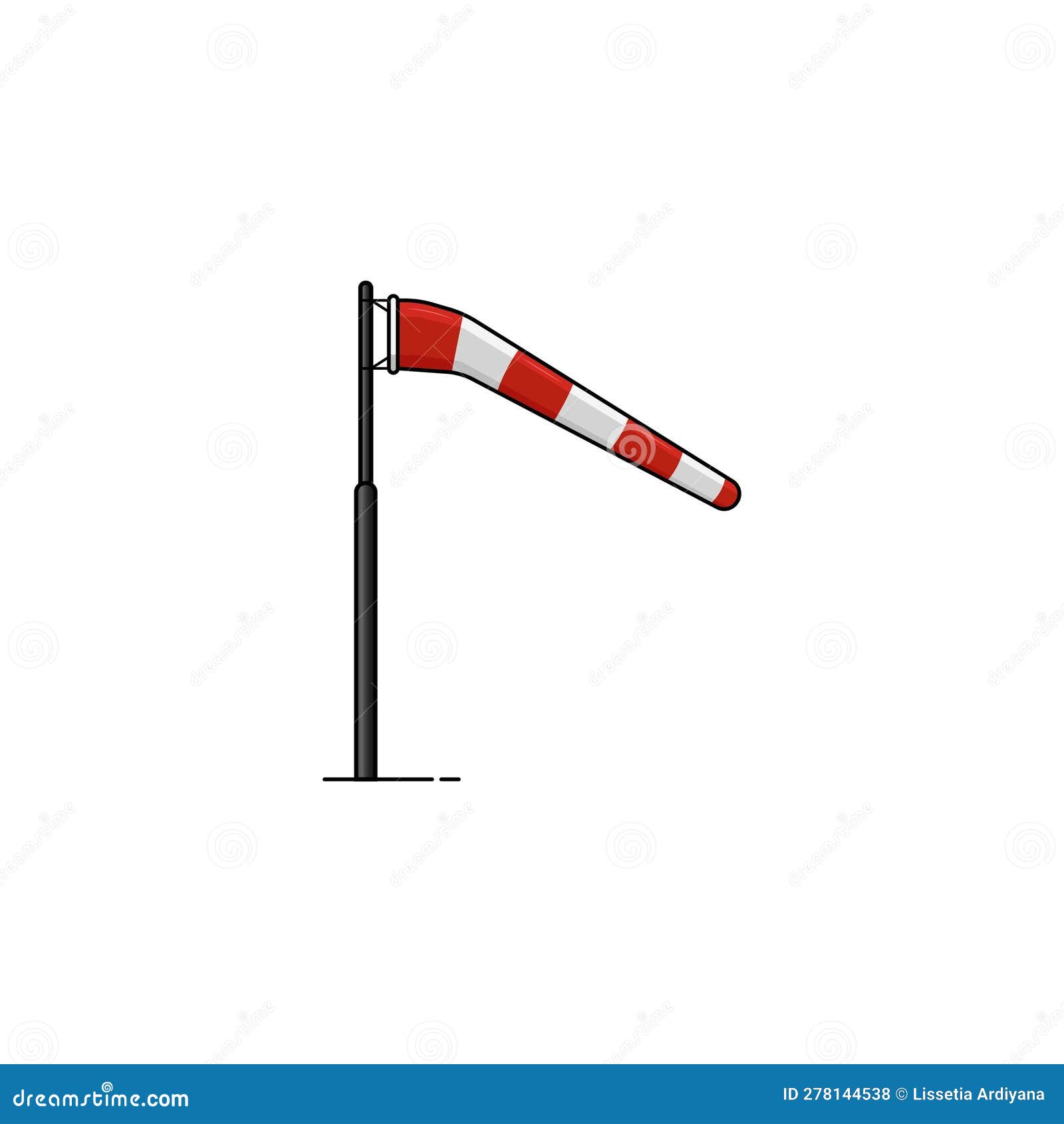 Airport Windsock Isolated Vector Graphics Stock Vector - Illustration ...