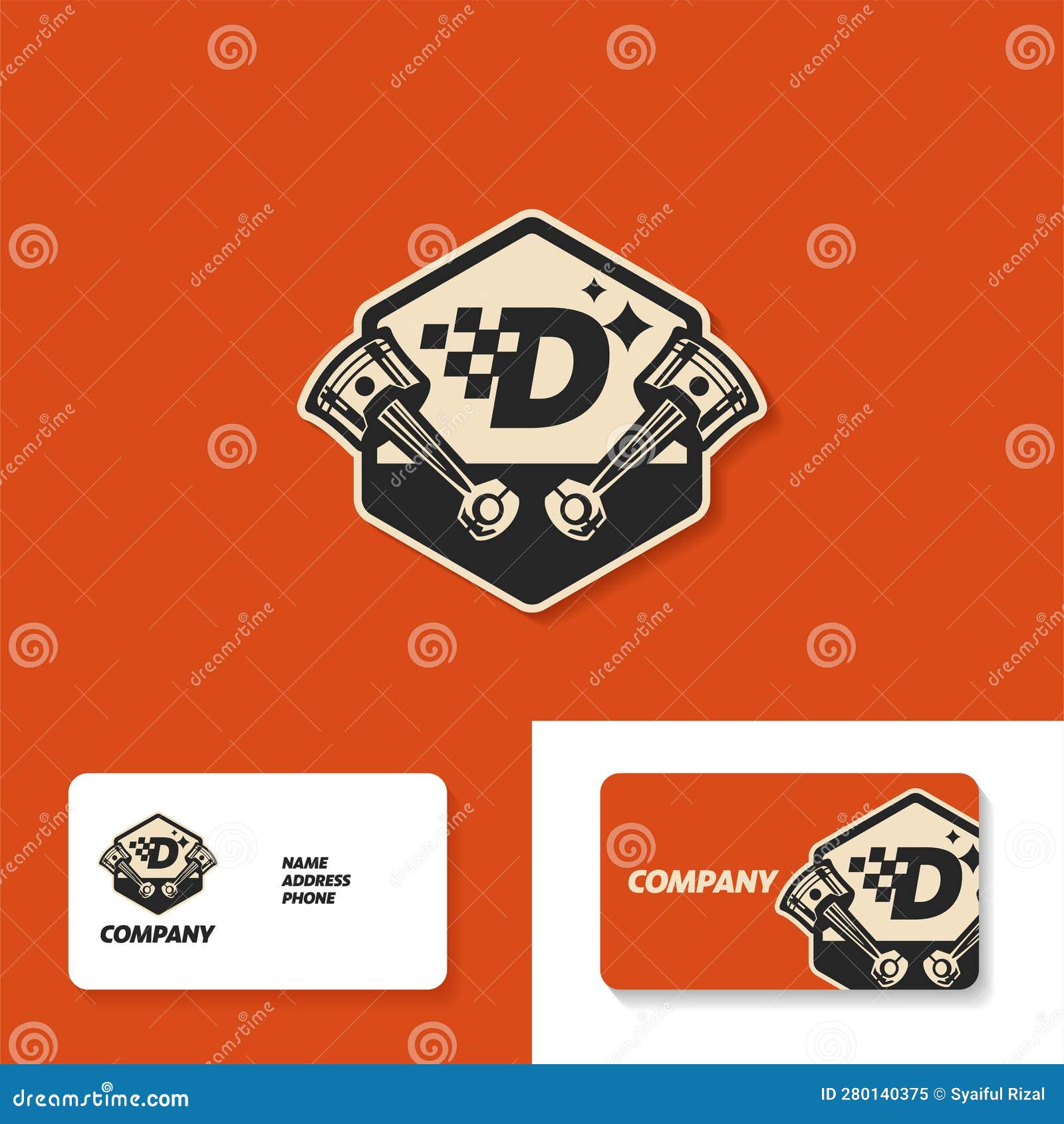 Alphabet D Race Garage Logo Stock Illustration - Illustration of ...