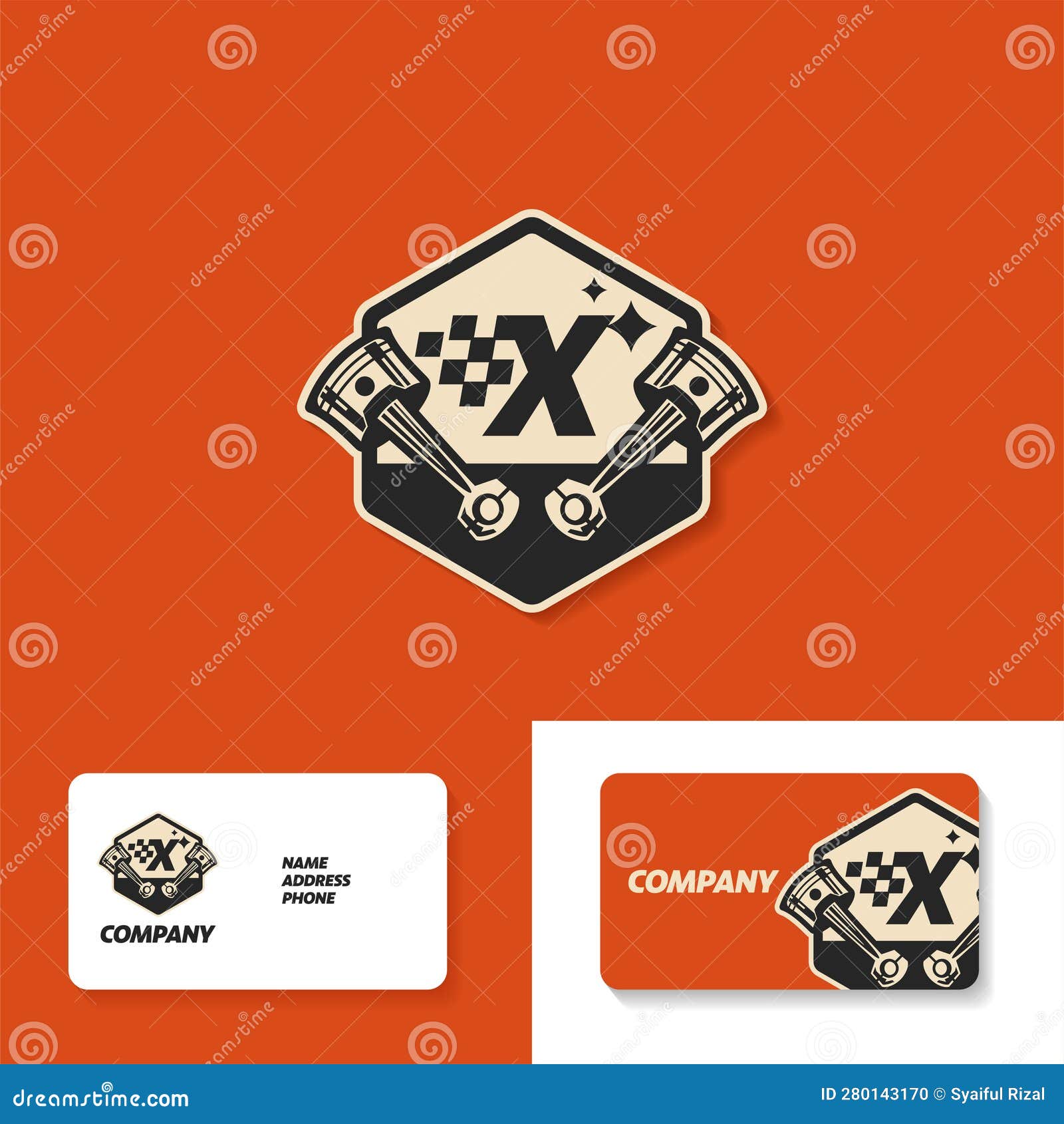 Alphabet X Race Garage Logo Stock Illustration - Illustration of letter ...